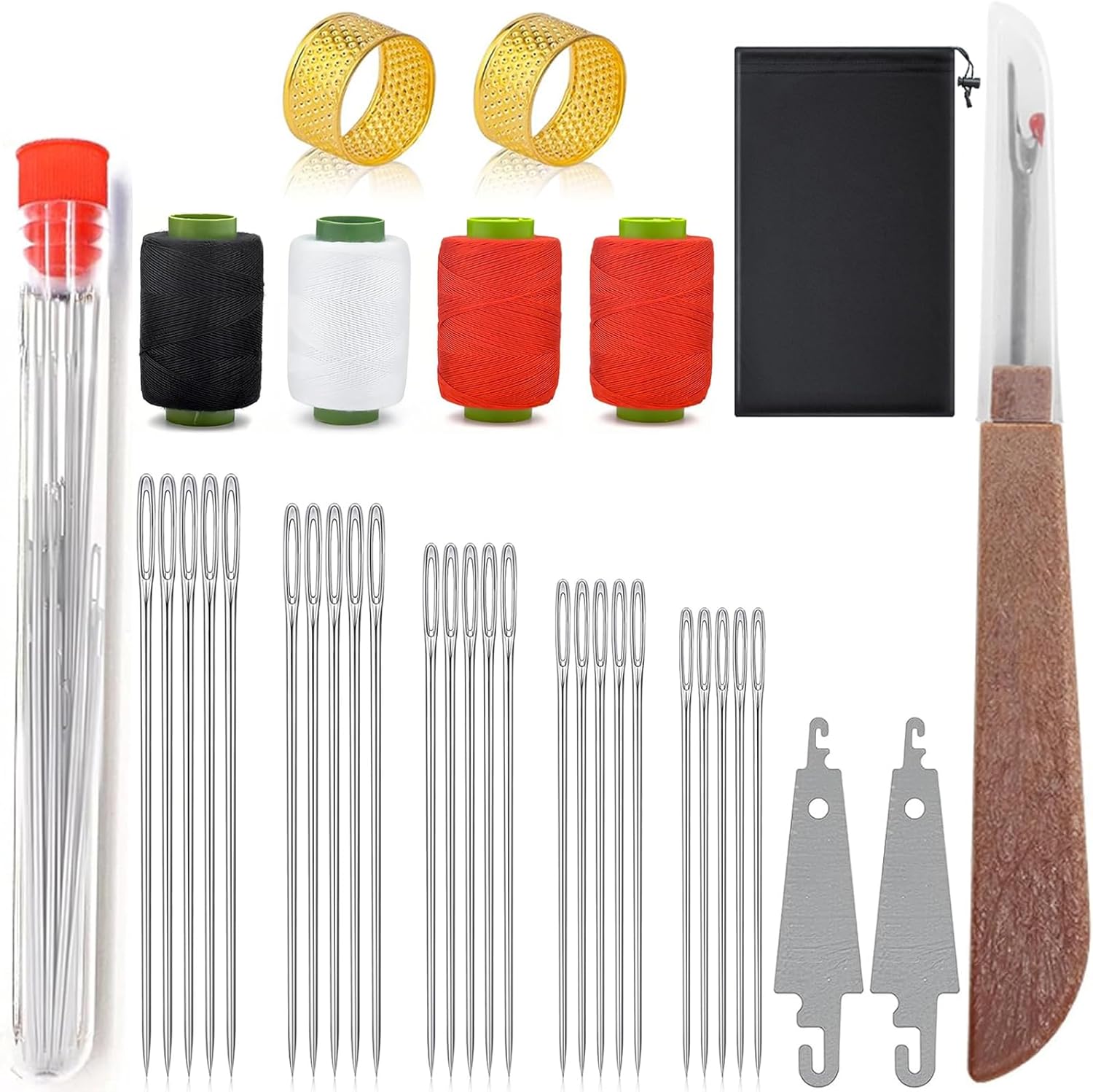 Amazon.com: Whimsyard Sewing Kit, 2026 New Big Eye Steel Sewing Needles ...