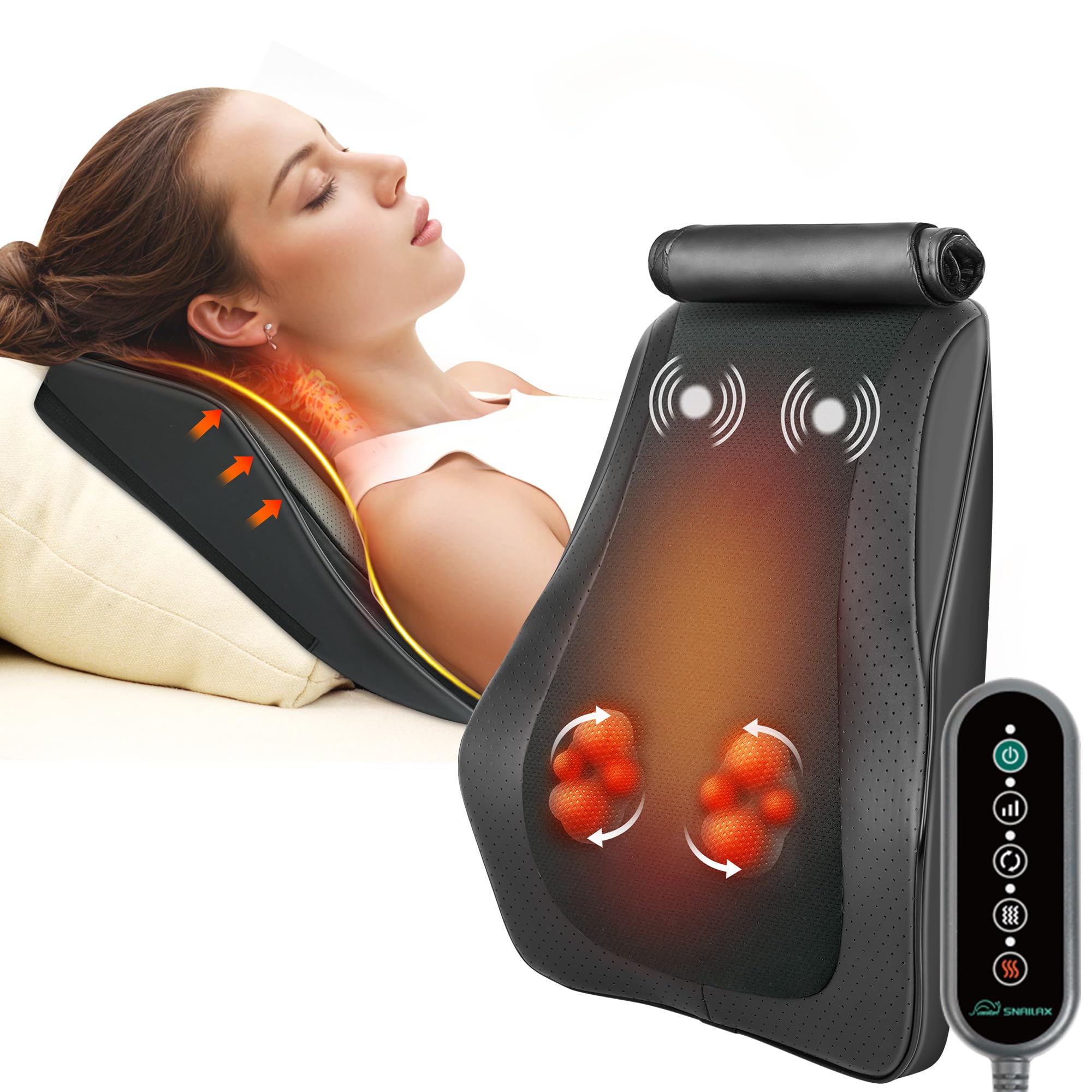 Amazon.com: Snailax Back Massager for Back Pain Deep Tissue, Shiatsu ...
