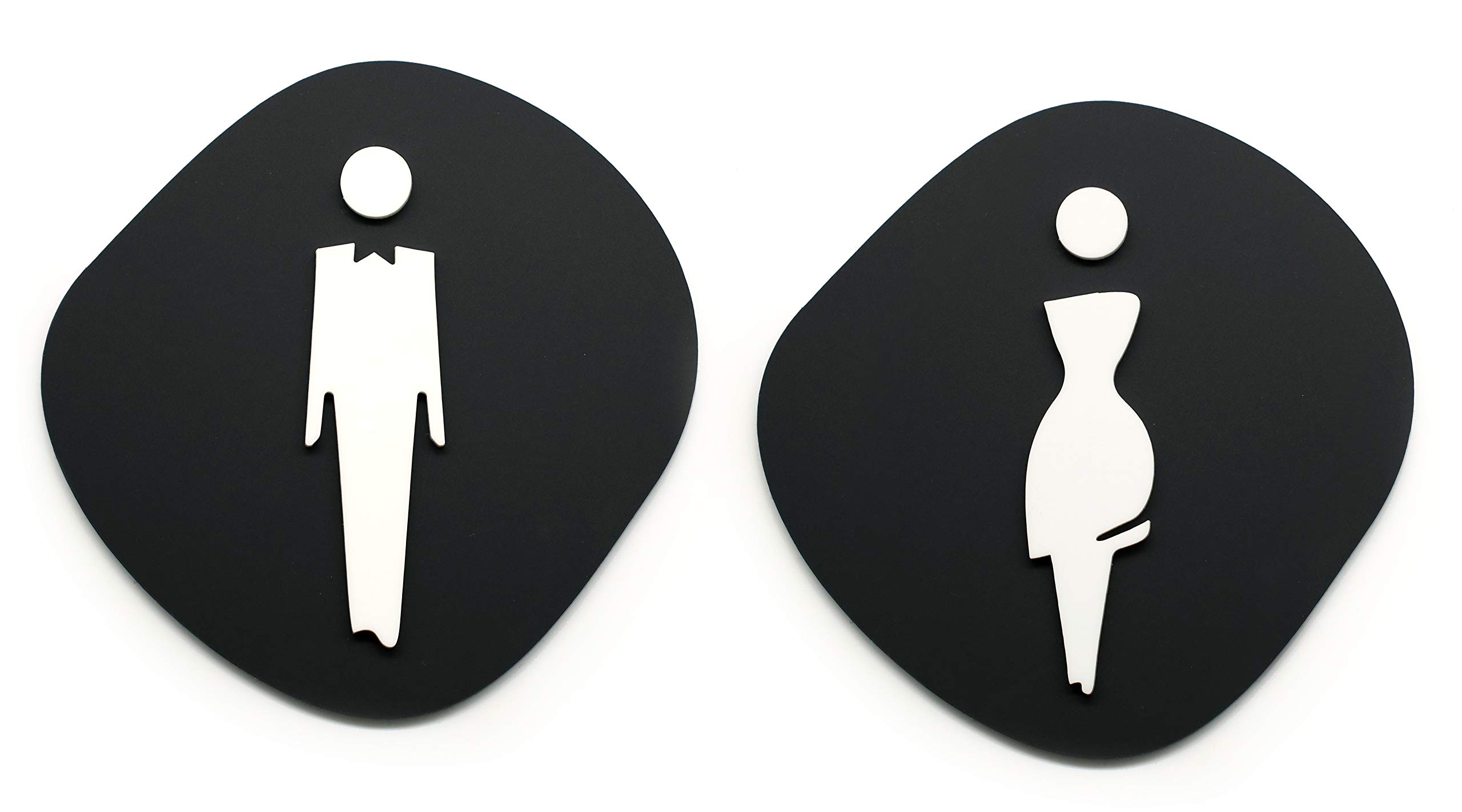 Buy 3DP Signs | Set Stone-shaped WC Plaque Set Men, Women [CA104] | 2 x ...