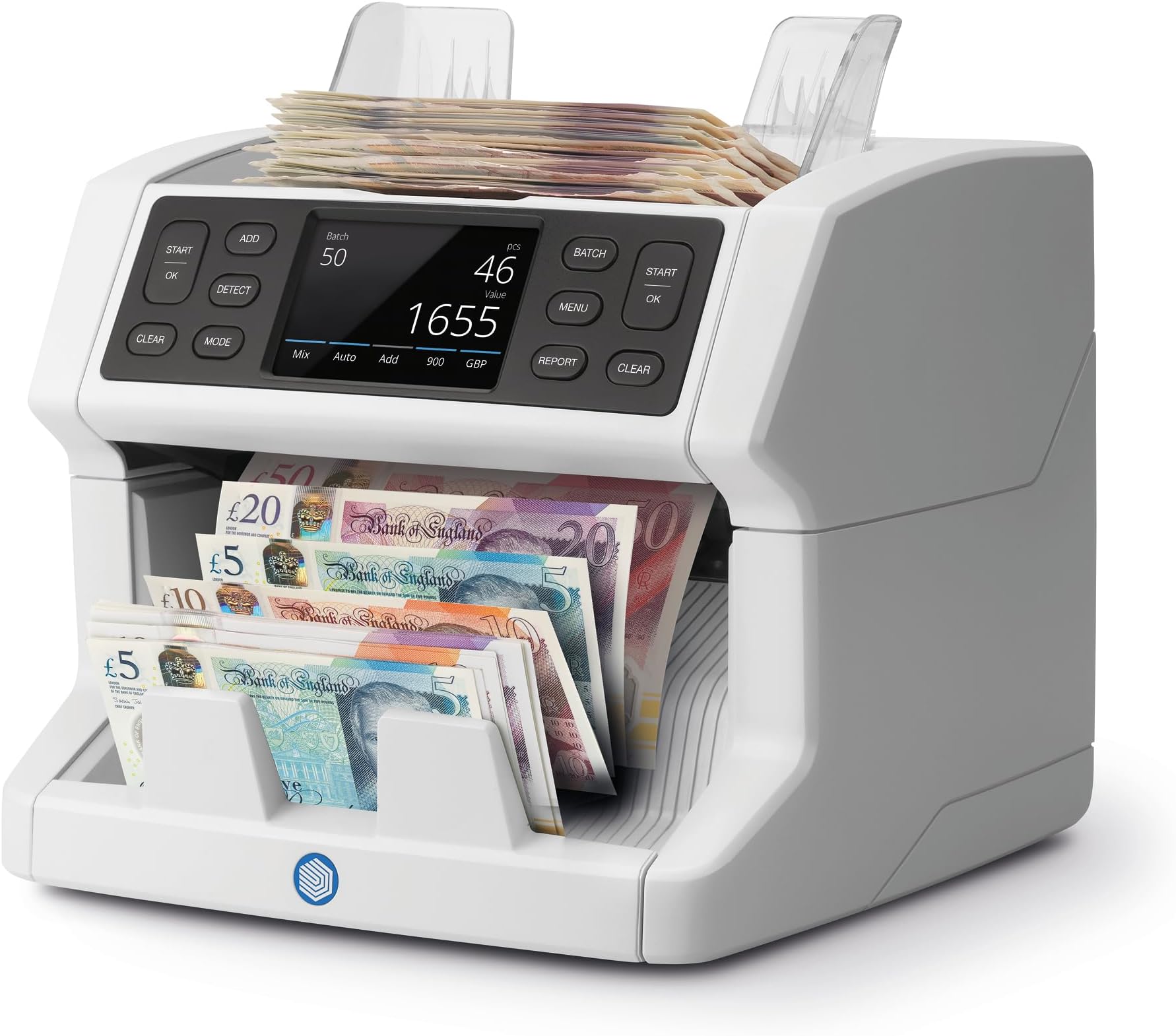 Safescan 2865-S Money Counting Machine - Value Counts Mixed Banknotes ...