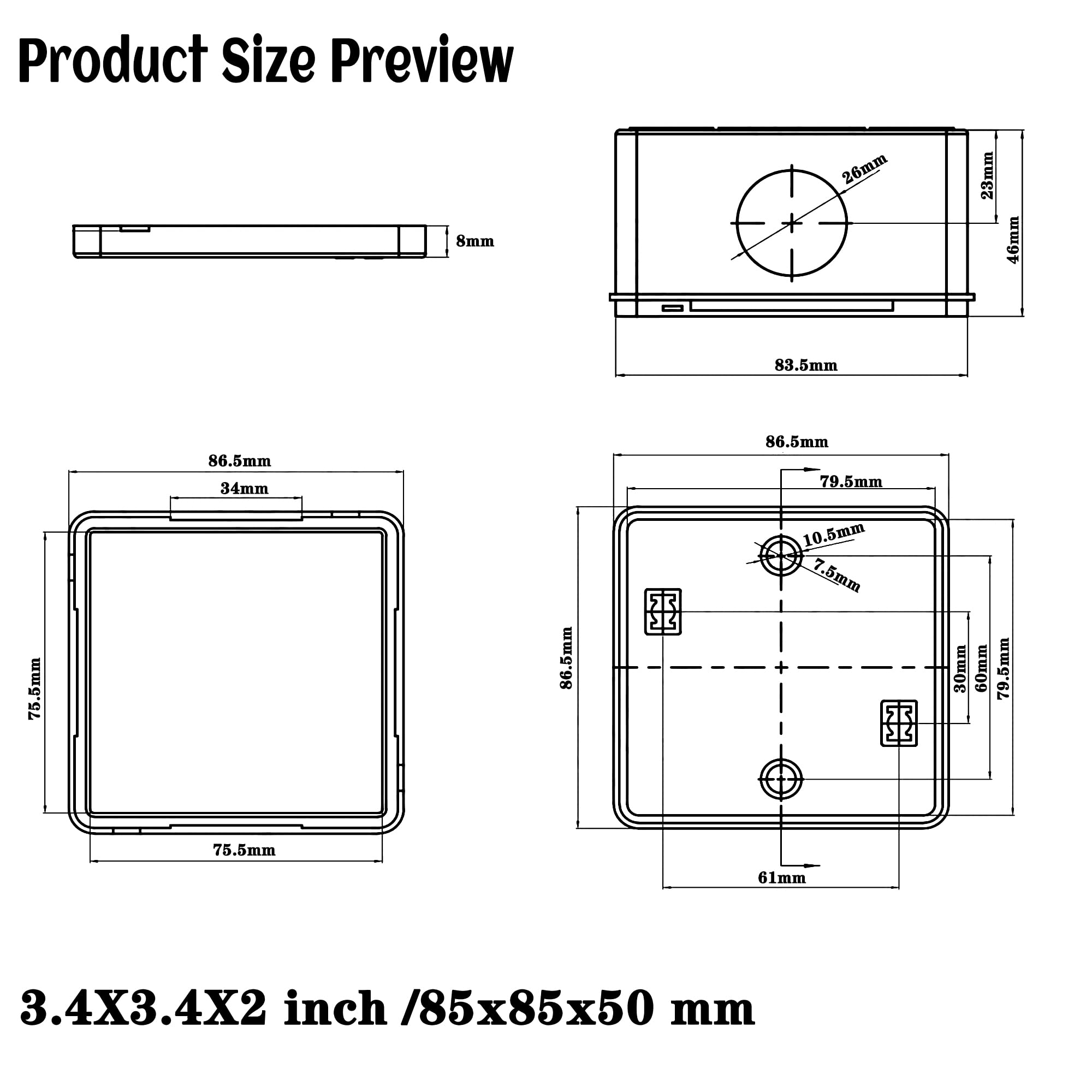 J Standard Duplex Outlet Box Dimensions Types Of Electrical Boxes