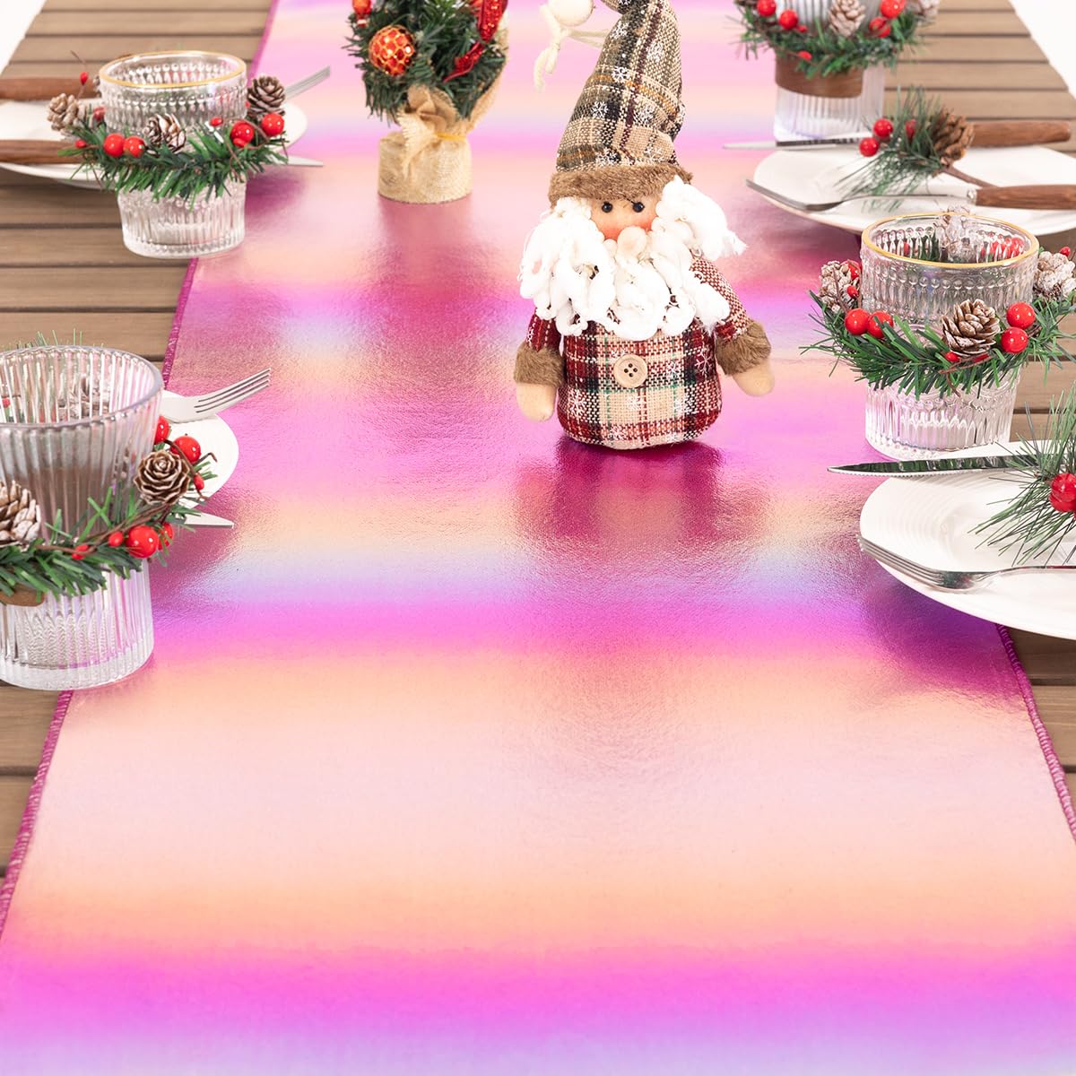 Snapklik.com : Iridescence Table Runner Shiny Reversible Shimmer ...
