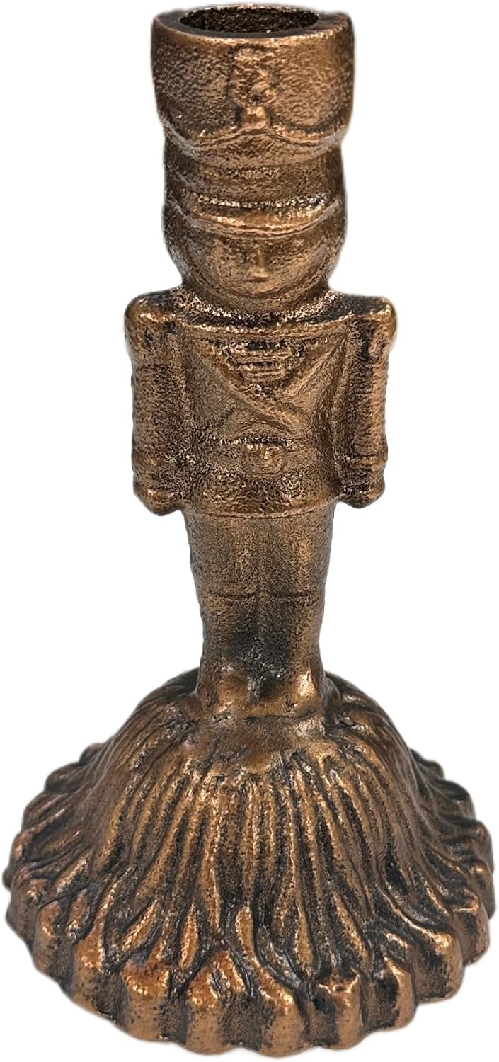 Amazon.com: JUIOETUR Vintage Cast Iron Figurine Candle Holder - Retro ...