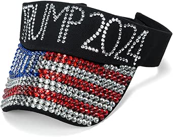 Generic Trump 2024 Hat, Sparkling Hat with Rhinestone American Flag ...