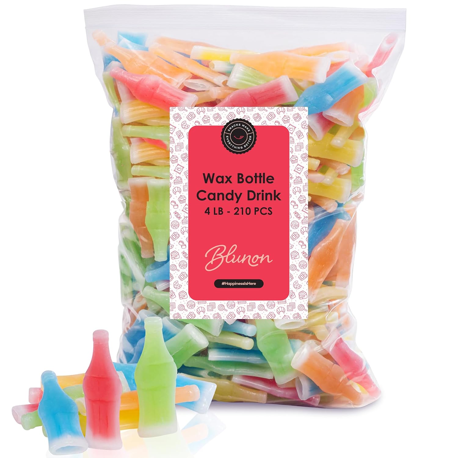 Amazon.com : Wax Bottle Candy - 4 Pounds Bulk Retro Drink - Nostalgic ...