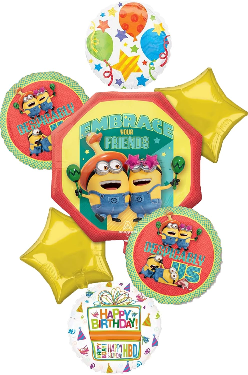 Amazon.com: Anagram Despicable Me Minions Birthday Party Balloon ...