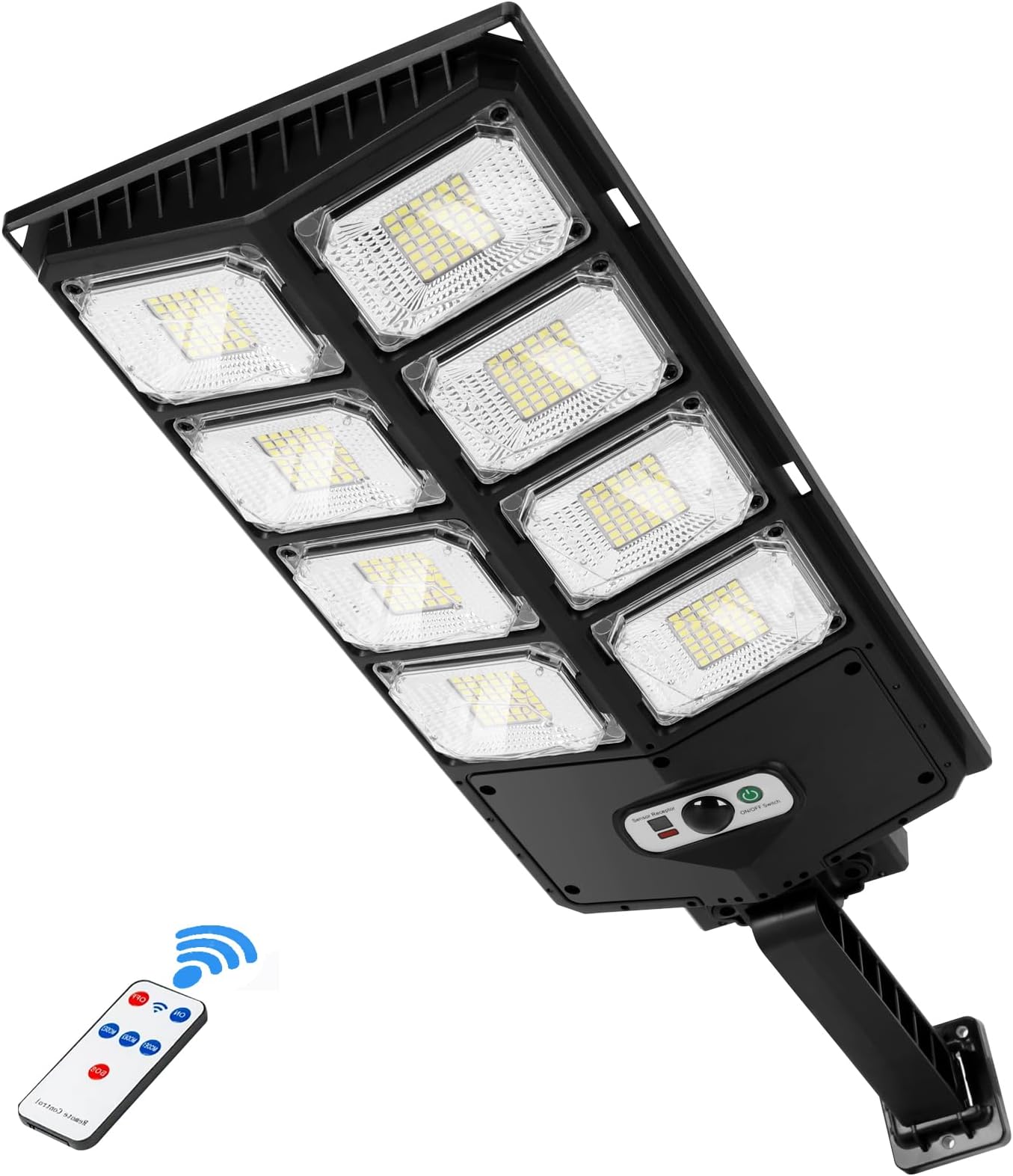 LELTNSOU Solar Street Lights Outdoor, 3 Modes Led Solar Wall Light ...