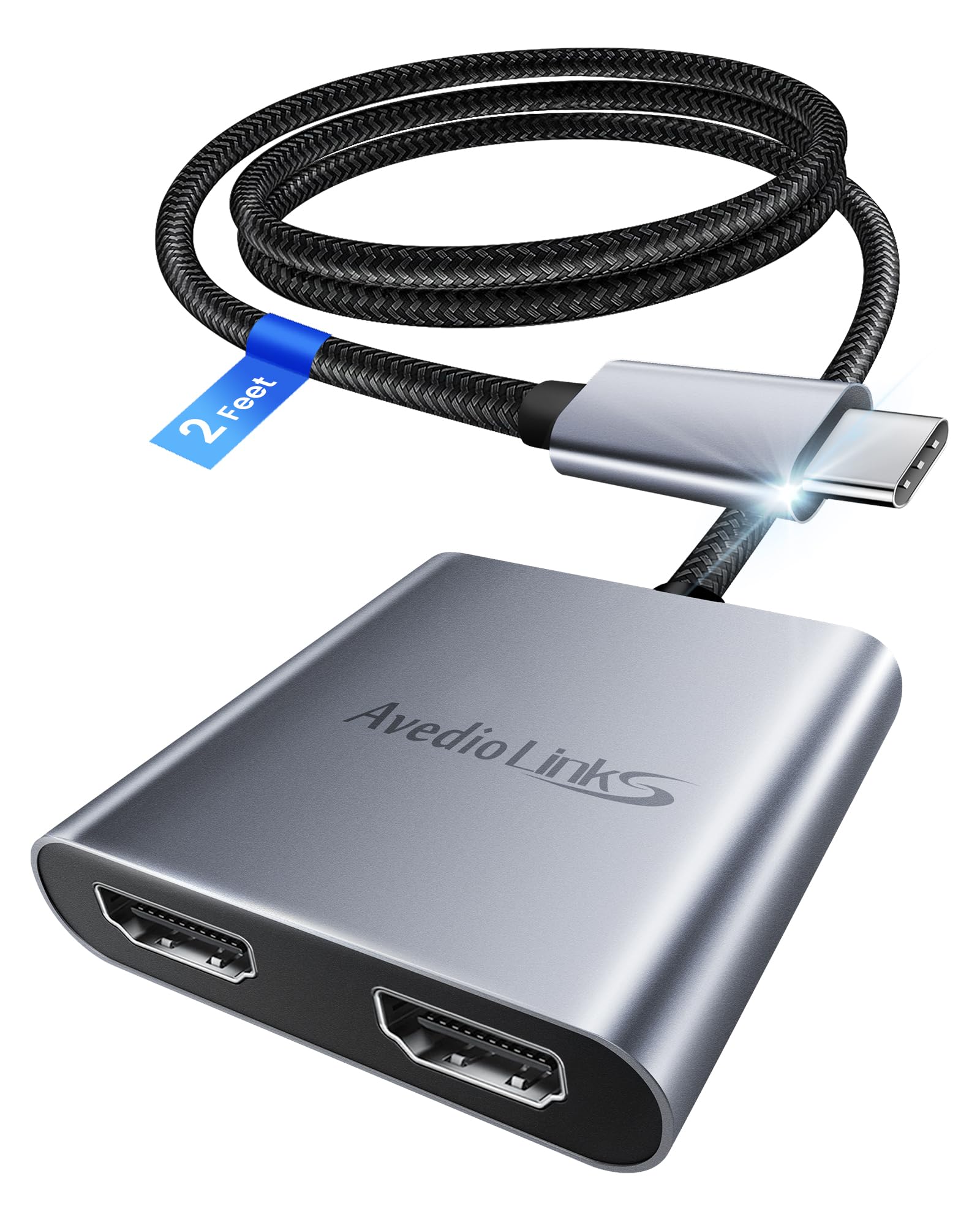 Amazon.com: avedio links USB C to Dual HDMI Adapter 4K@60HZ, Type C to ...