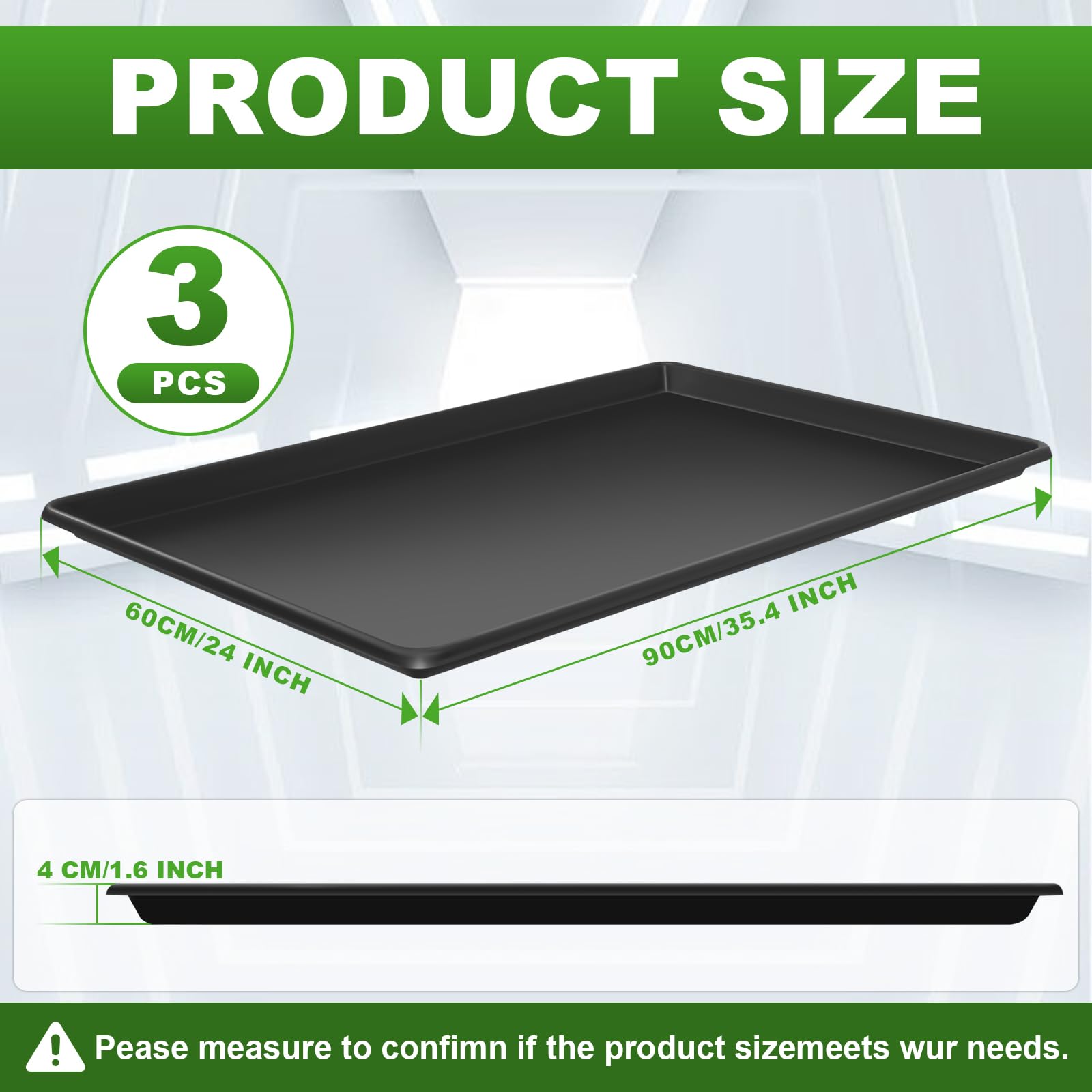 Snapklik.com : Zejoot 3 Pcs Extra Large Oil Drip Pan For Under Car - 35 ...