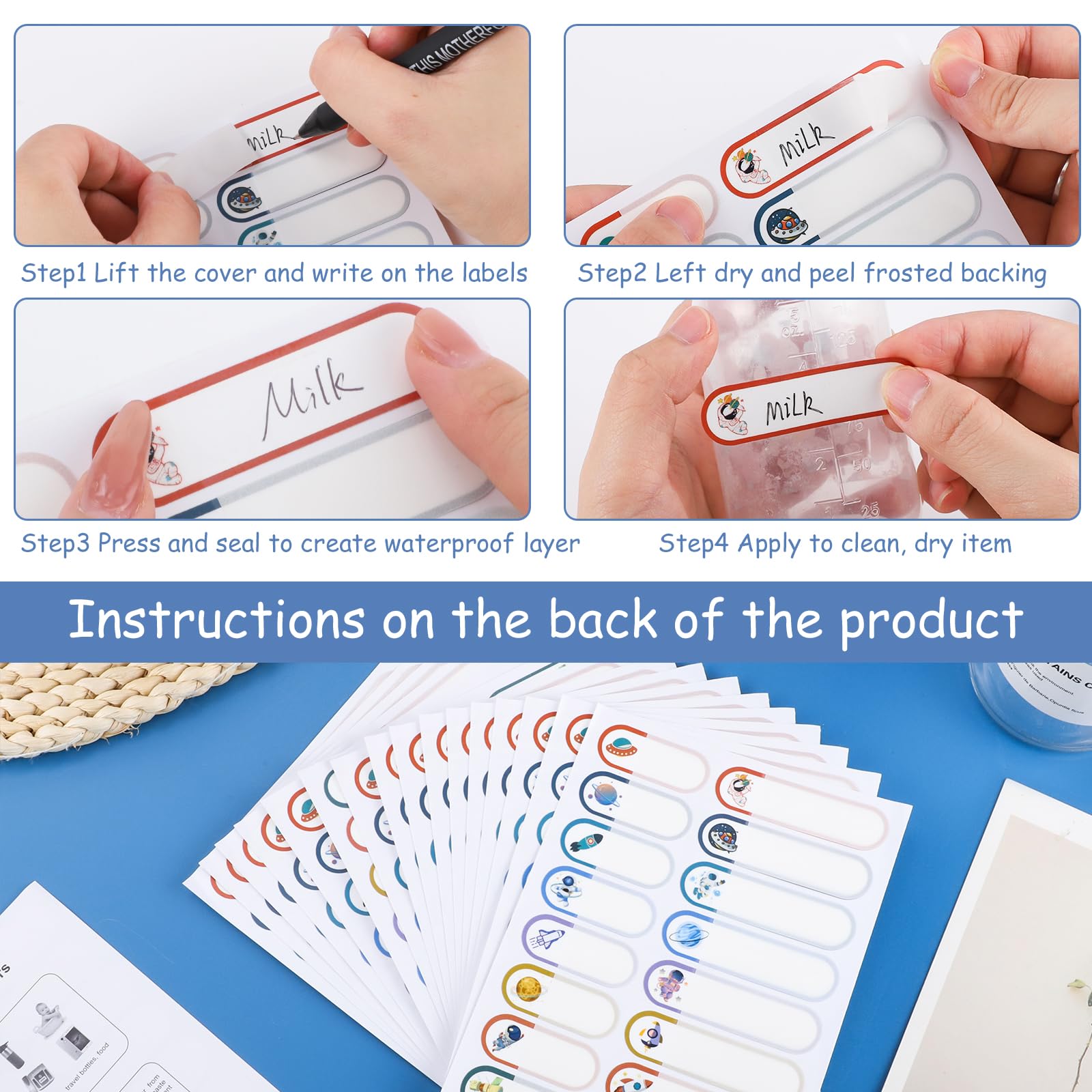 Snapklik.com : 480 Pcs Waterproof Name Labels For Daycare, Gift Name ...