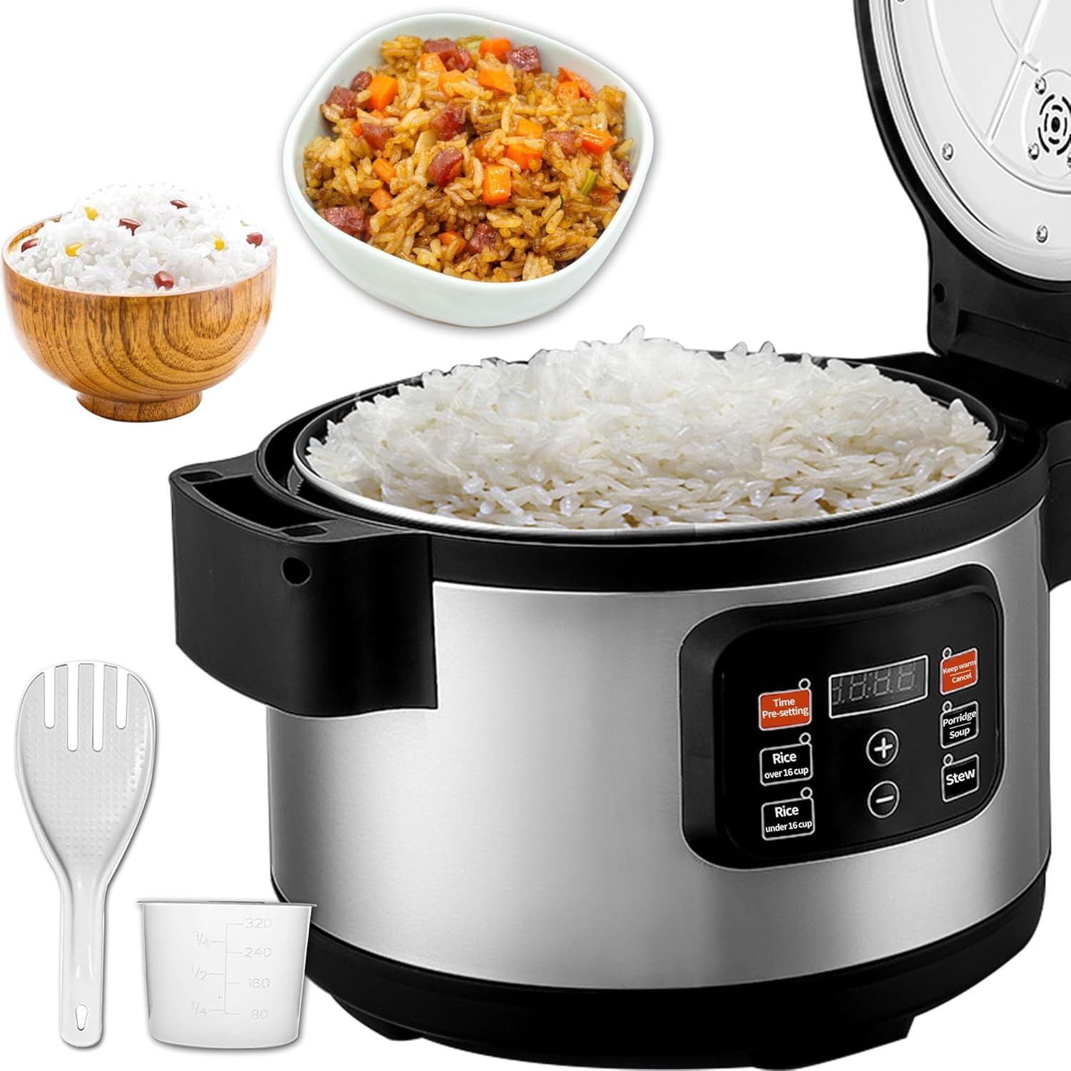 Amazon.com: Yovtekc 13L/3.4Gal Commercial Rice Cooker, Electric Rice ...
