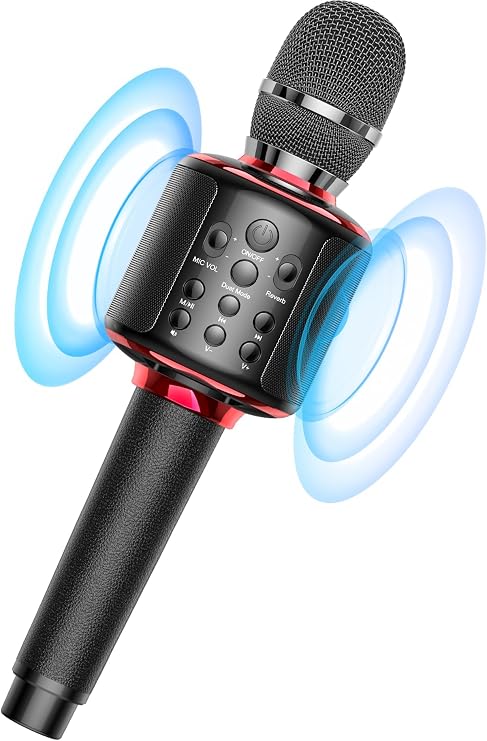 Amazon.com: Wireless Bluetooth Karaoke Microphone, Built-in Loud ...