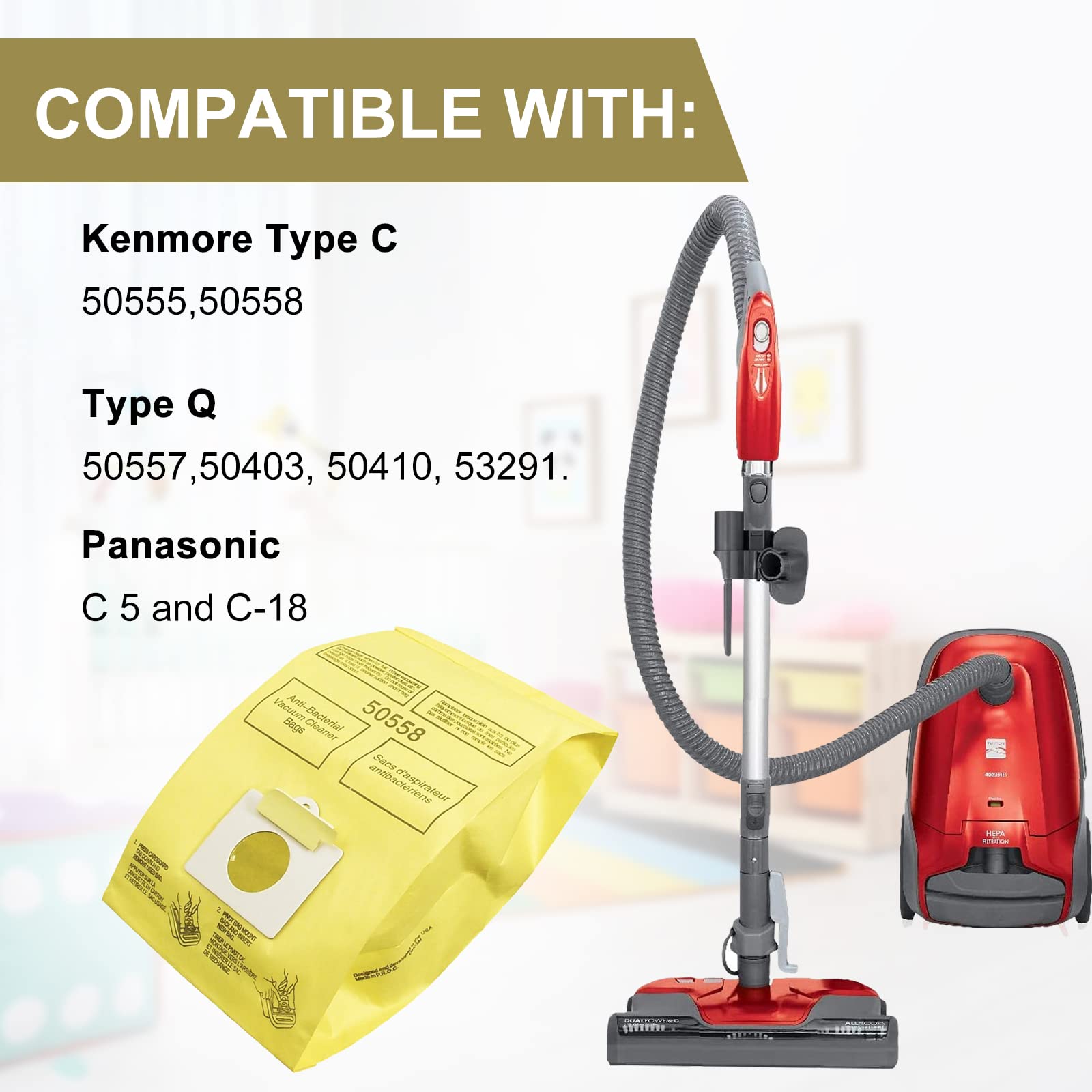 Snapklik.com : Vacuum Bags For Kenmore Canister Type C/Q - 20 Pack ...