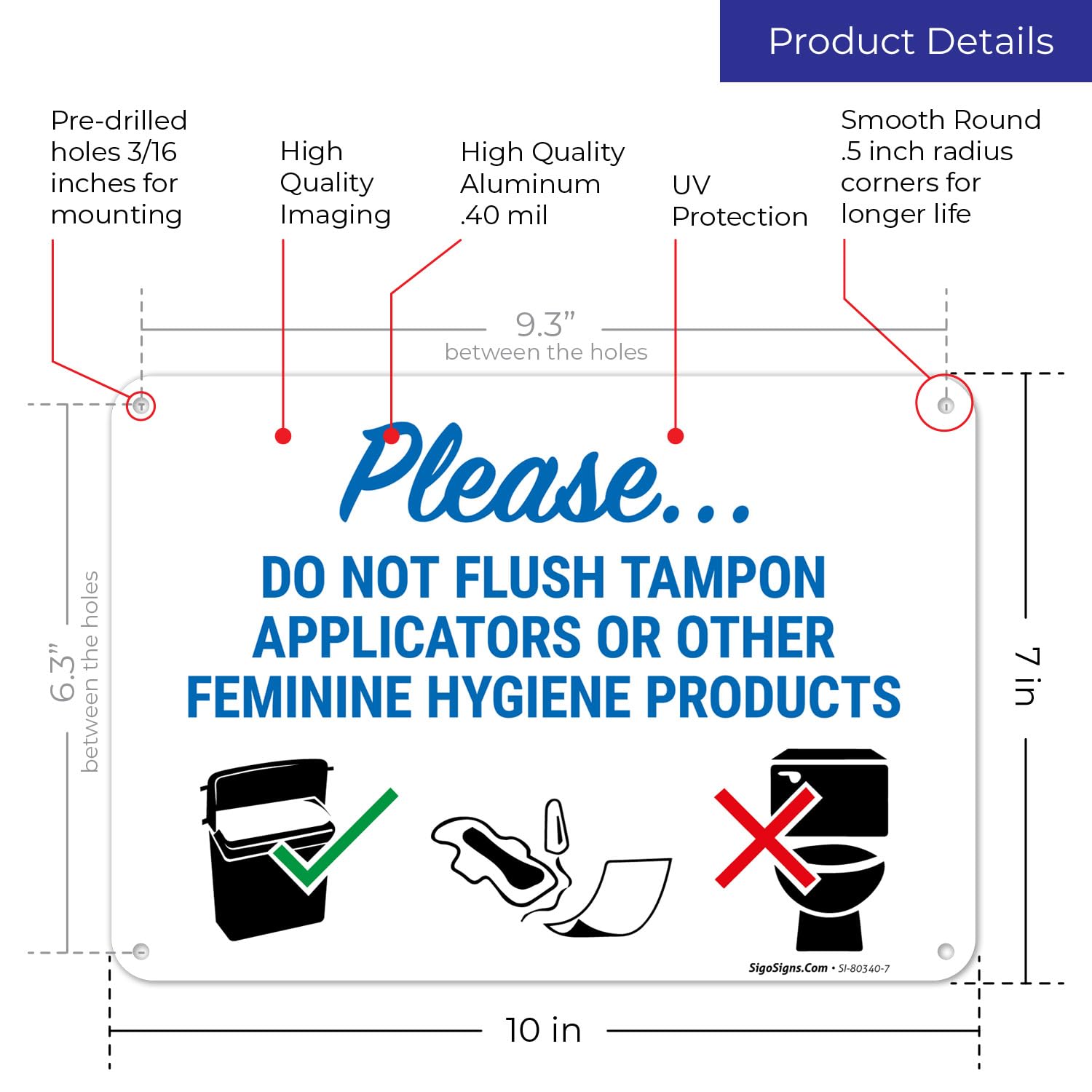 Bathroom Signage For Tampons