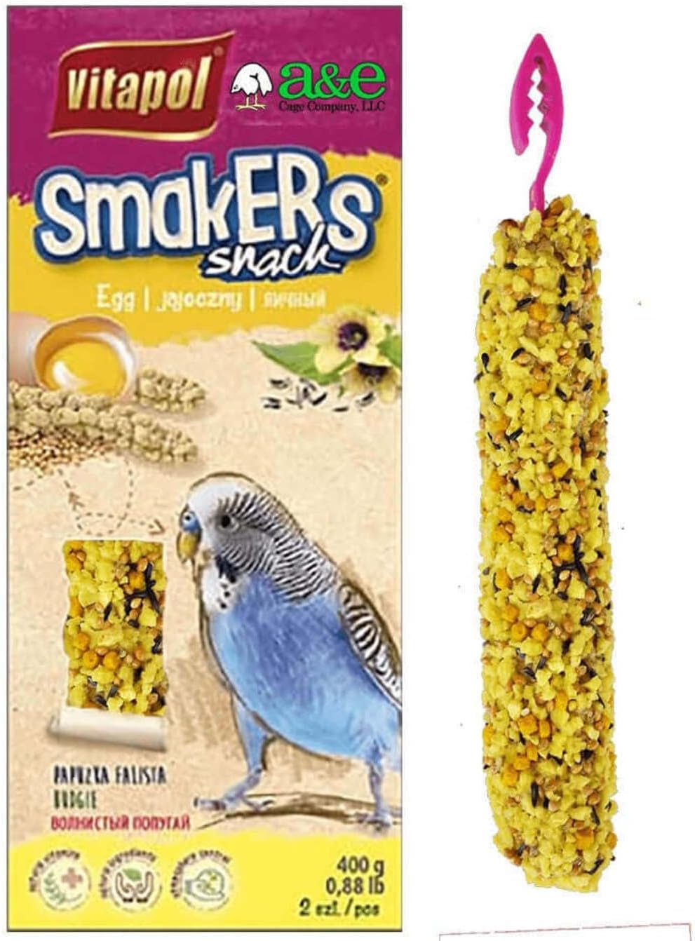 Amazon.com : Vitakraft Parakeet Treat Sticks Variety Pack - Honey, Egg ...