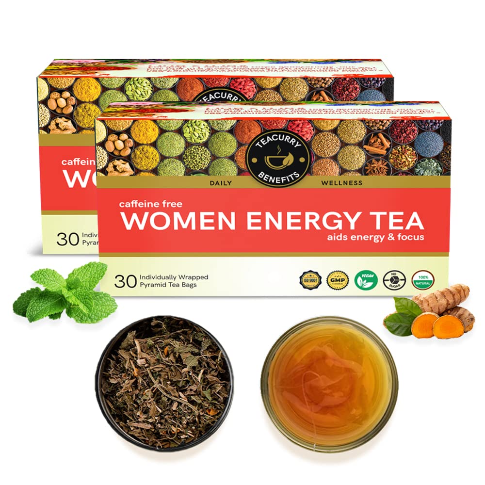 TEACURRY Women Energy Tea - 60 Tea Bags | Increase your Energy and ...
