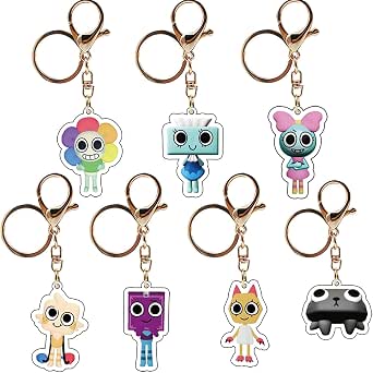Amazon.com: For Dandy's World Keychain,Game Figure Pendant,Acrylic ...