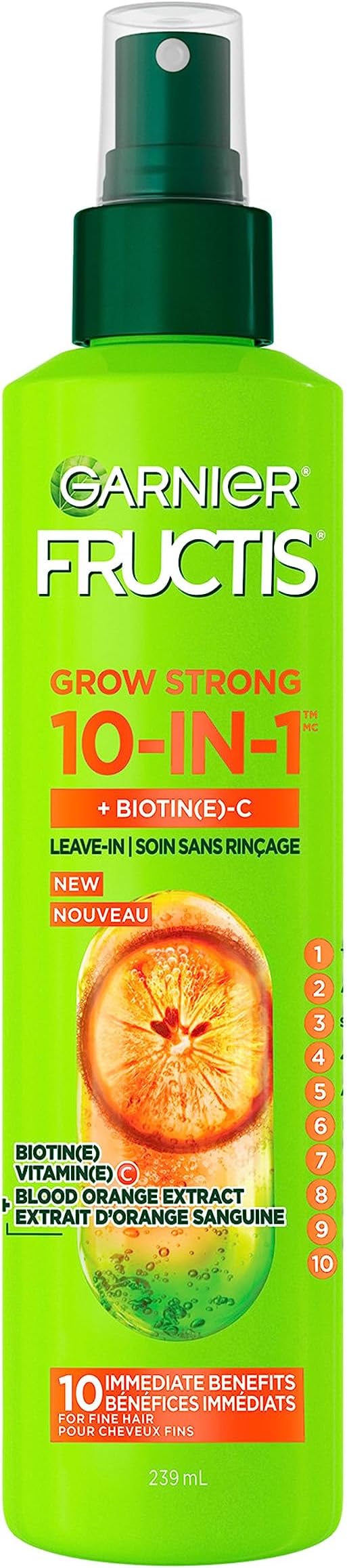 Garnier Fructis Grow Strong Thickening Hairspray for Fine Hair, with ...