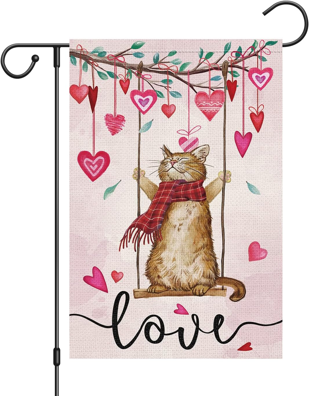 Amazon.com : Louise Maelys Valentines Day Garden Flag 12x18 Double ...