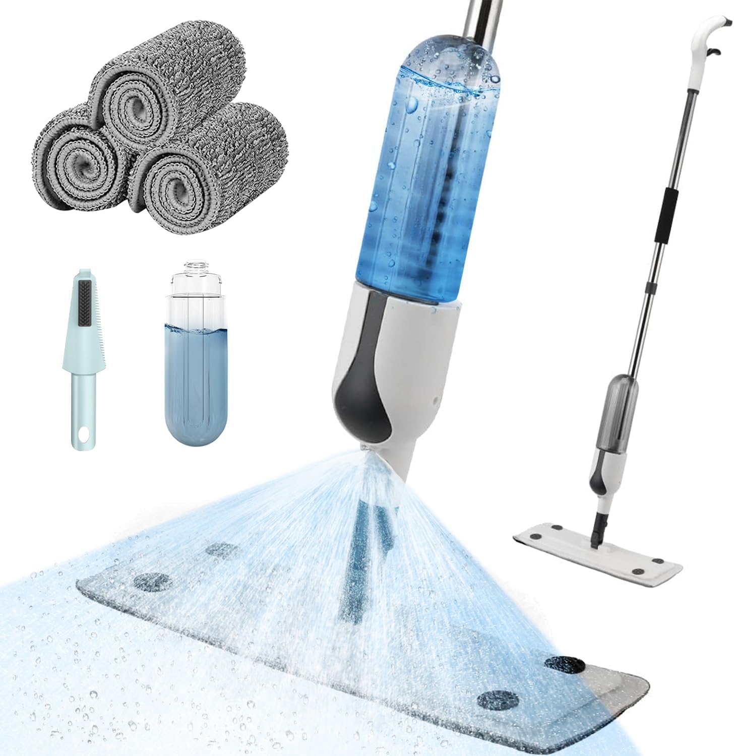 LOKOOY Trapeador de Microfibra, Mop Trapeador con 420ML Atomizador ...