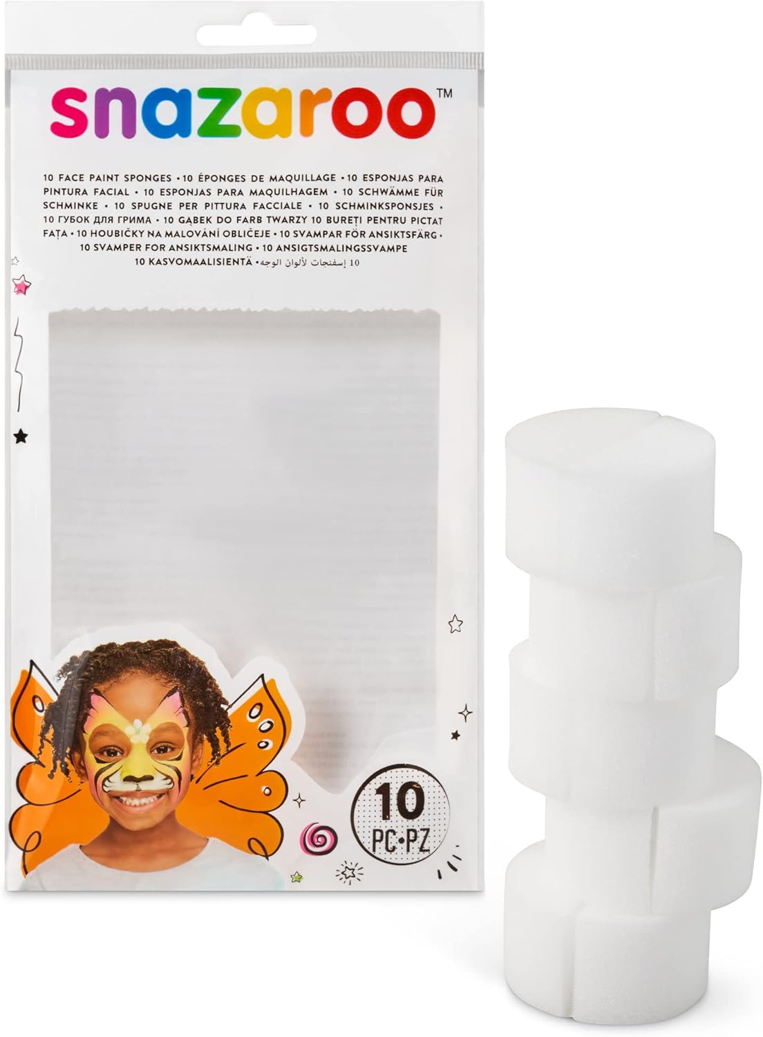 Amazon.com: Snazaroo High Density Semi Circle Sponge, 10 Pack White