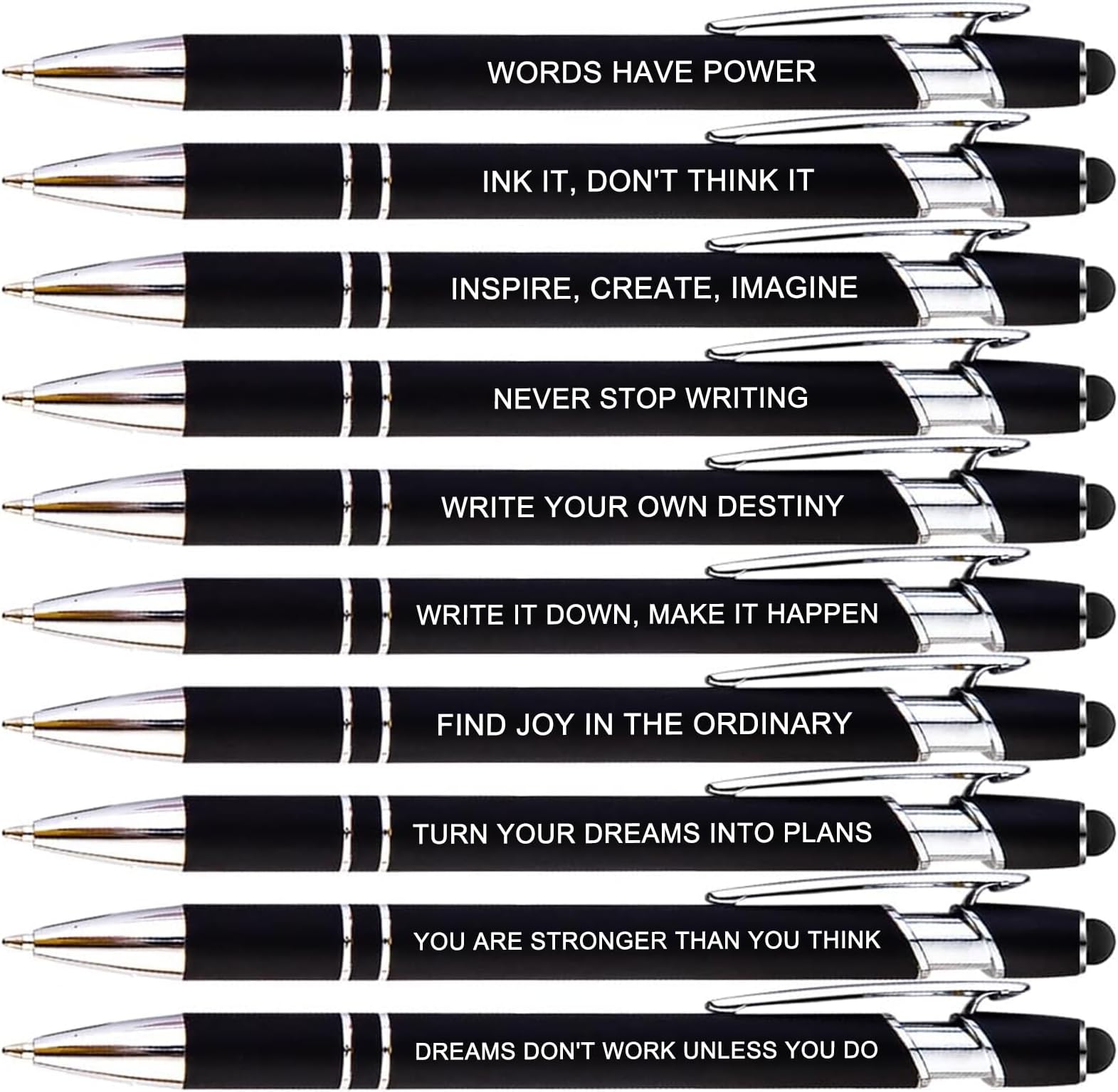 Amazon.com : 100 Pieces Inspirational Ballpoint Pen Motivational ...