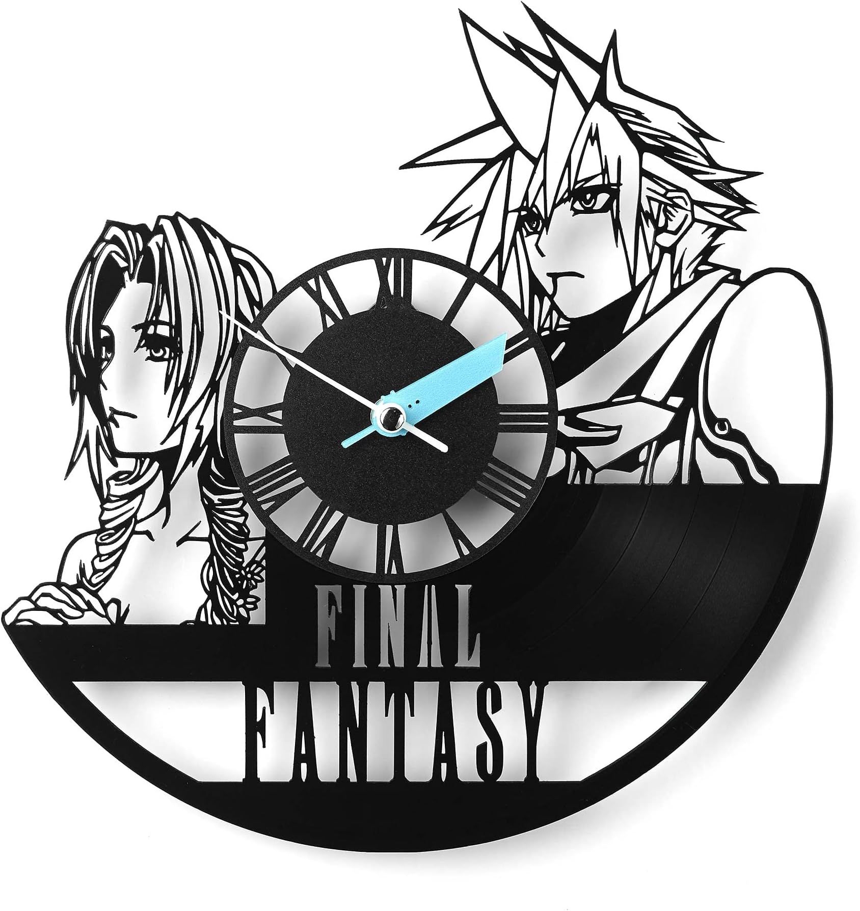 Amazon.com: AroundTheTime Final Fantasy Clock, Vinyl Record Wall Decor ...