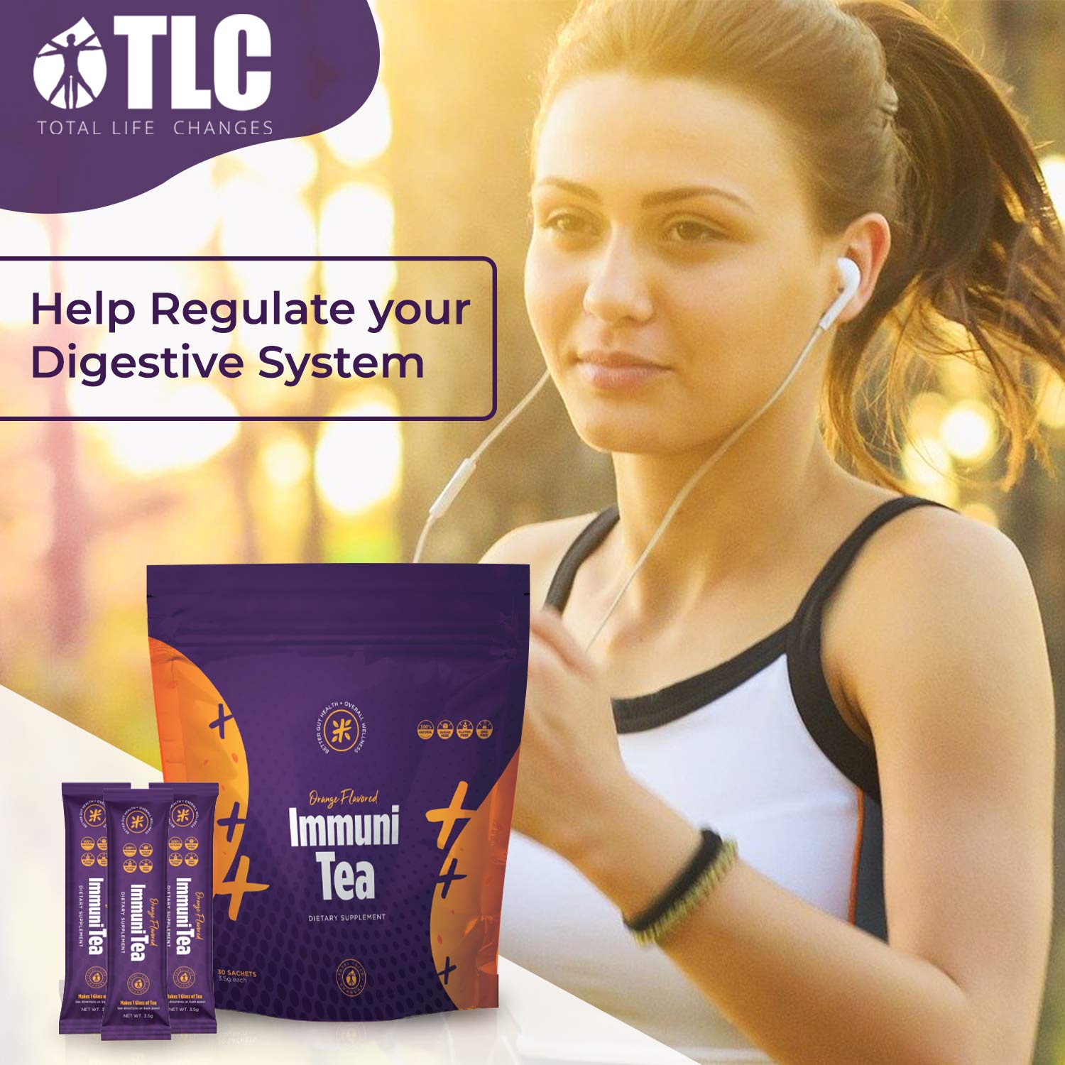 TLC Immuni-Tea – Extractos de hierbas 100 naturales para apoyar la salud digestiva y elevar las ...