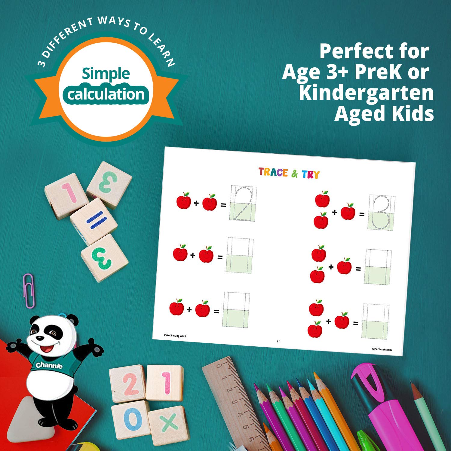 Snapklik.com : Channies Neat Numbers Visual Workbook 80 Pages 11x85 ...