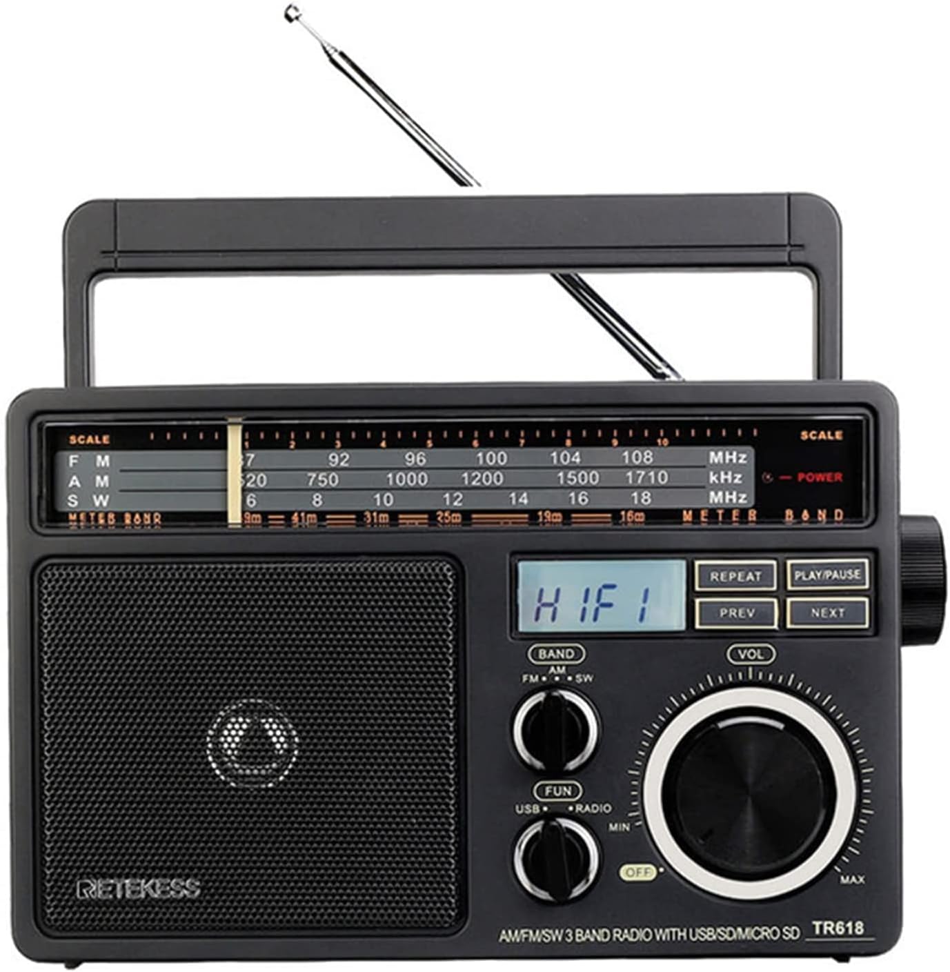 Portable Radio Shortwave Radios Portable Radio FM AM SW Radio Receiver ...