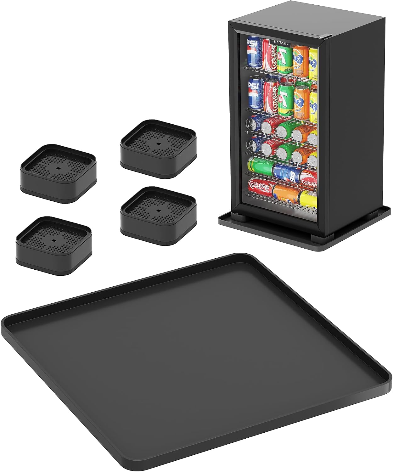 Amazon.com: NiHome Mini Fridge Silicone Mat Raised Edges with 4 Base ...