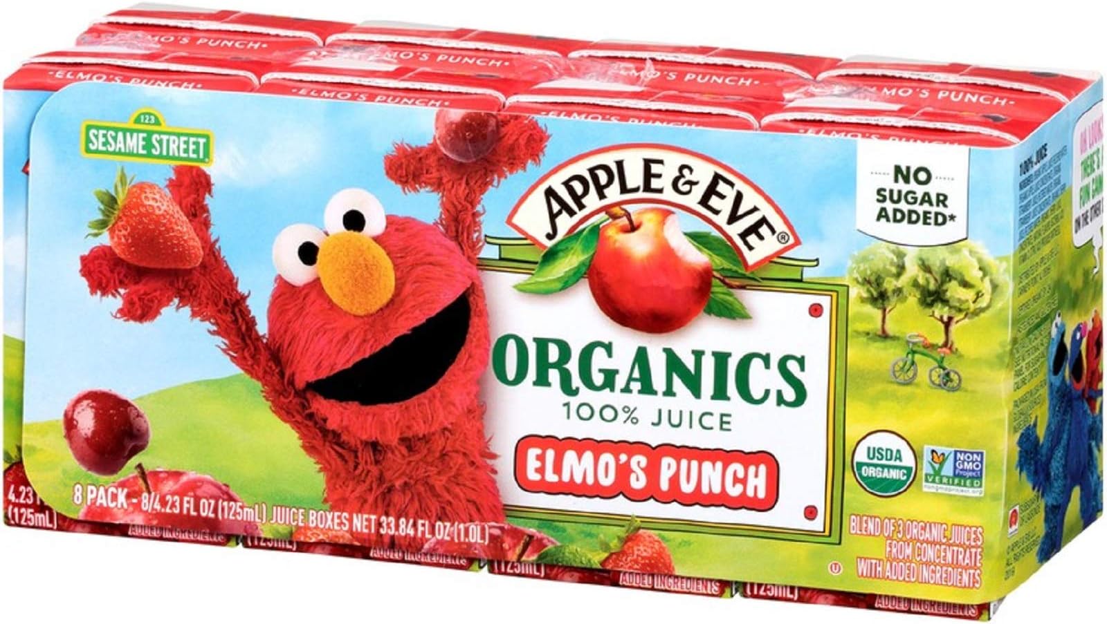 Amazon.com: Apple & Eve Sesame Street Organics, Elmo's Punch, 4.23 ...