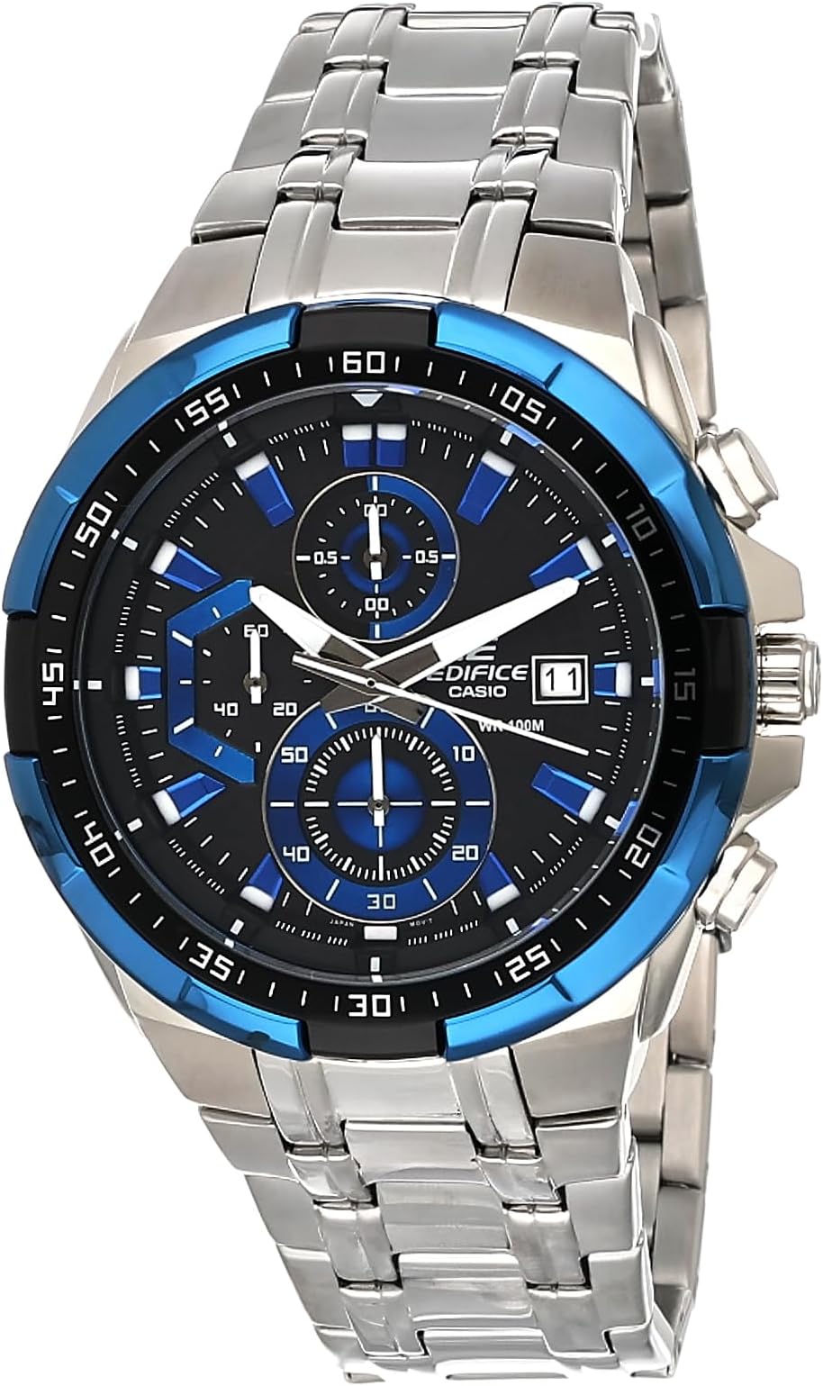 Casio Men's MTP4500D-1AV Slide Rule Bezel Aviator Stainless Steel Watch ...