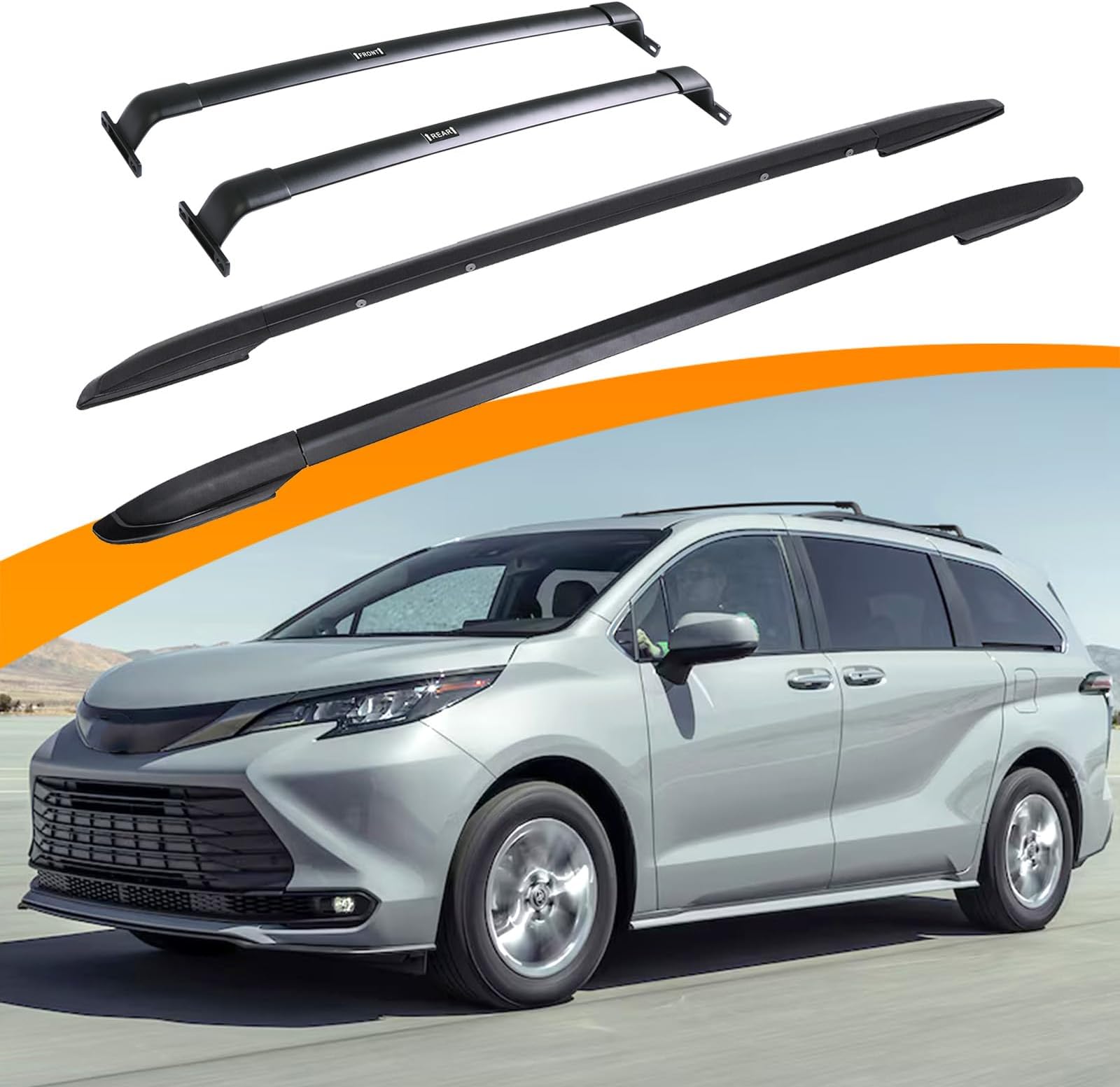 Amazon.com: Snailfly 4PCS Roof Rack Cross Bars Fit for Toyota Sienna ...