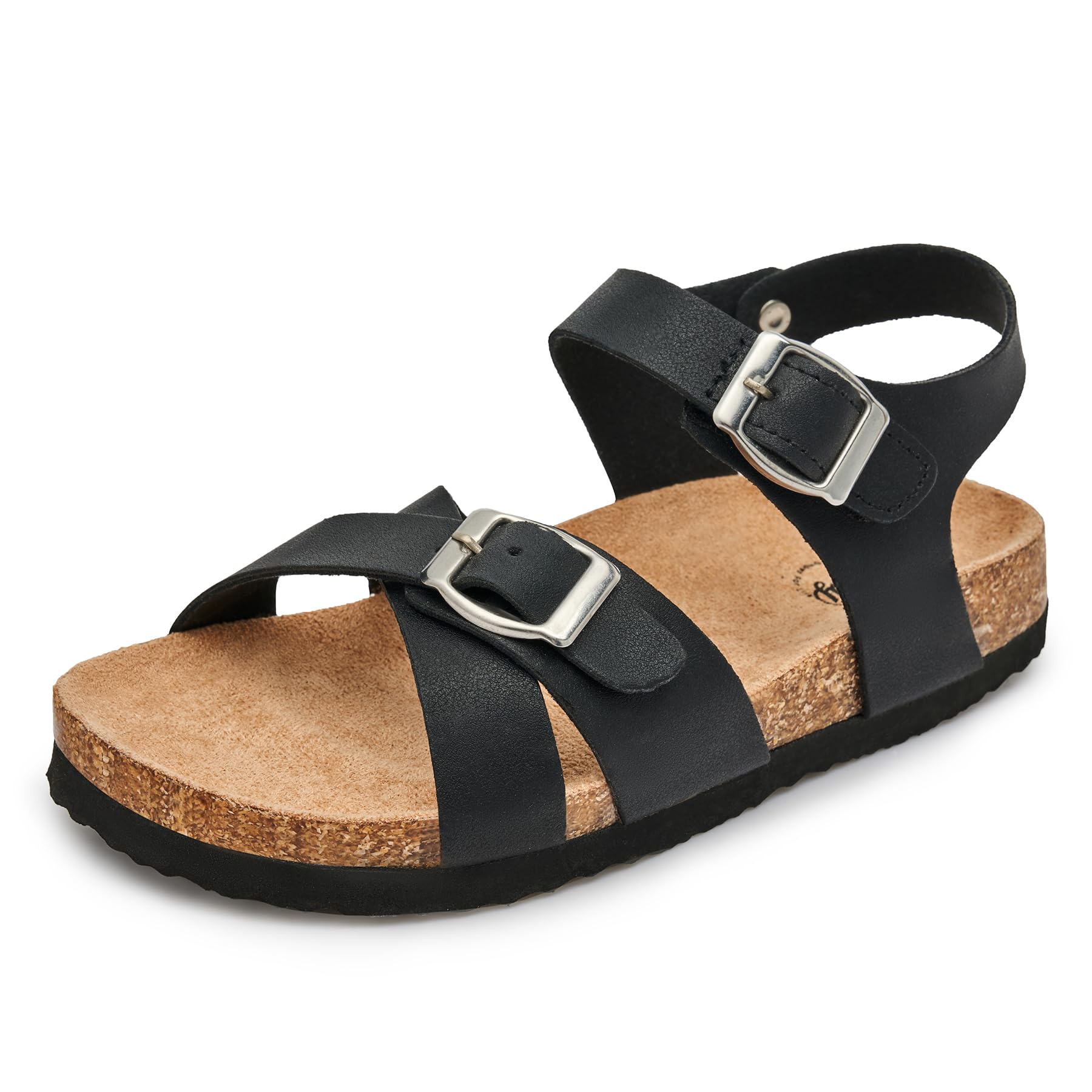Snapklik.com : Trary Girls Black Sandals Open Toe Casual Summer Shoes