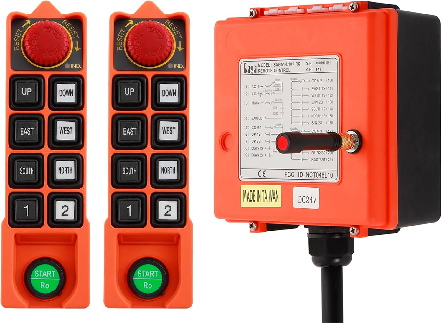 Amazon.com: SAGA-L10 8 Channel Button 2 Double Speed Wireless Crane Remote Control 2 ...