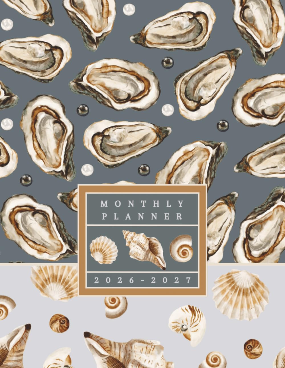 2026-2027 Beach Theme Monthly Planner: Coastal Themed Calendar Agenda ...