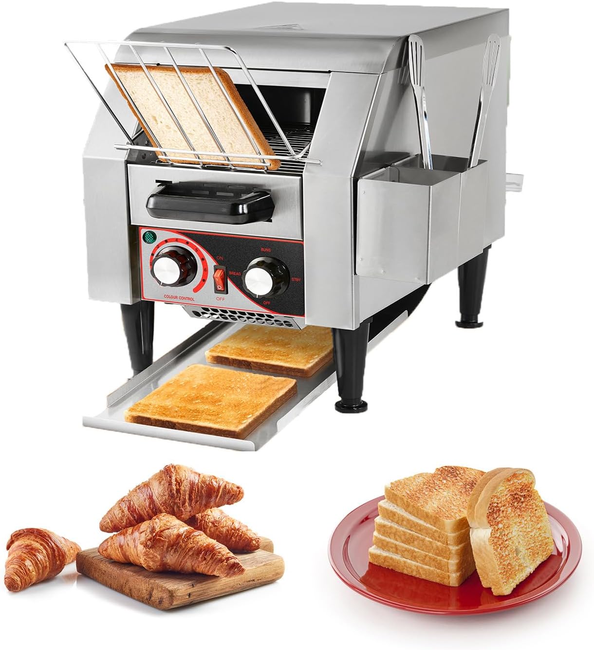 Amazon.com: Hiteemer Commercial Toaster 150 Slices/Hour Conveyor ...