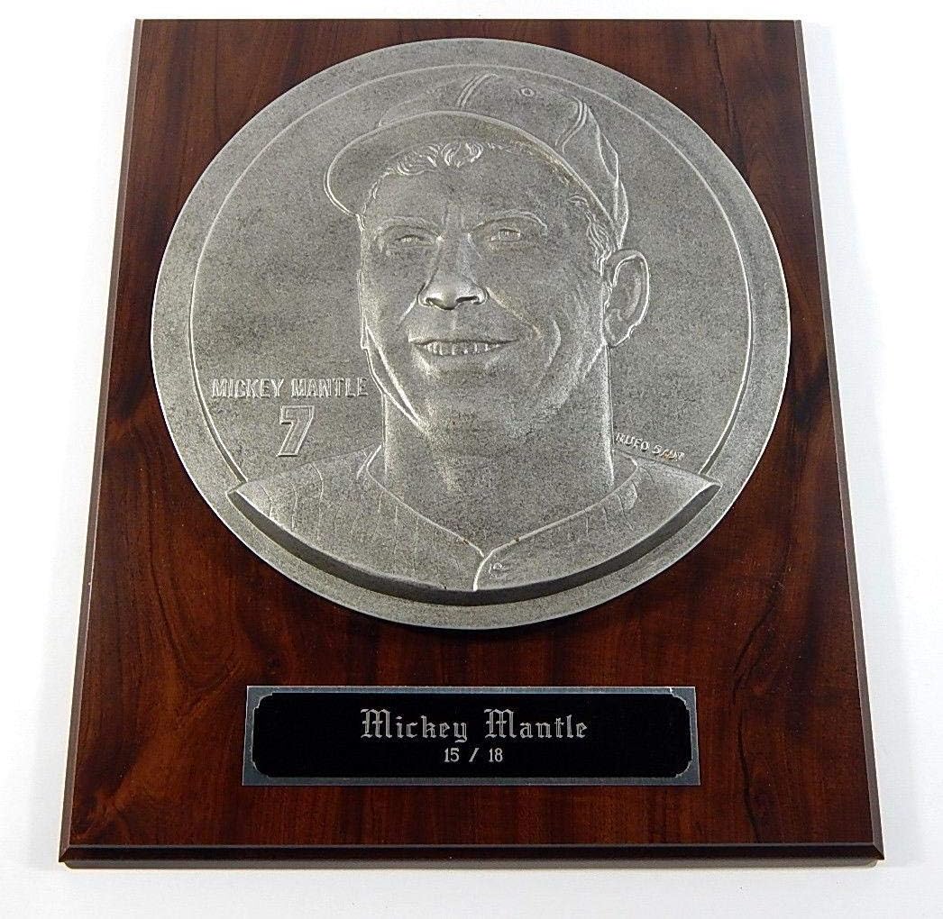Amazon.com: Mickey Mantle Highland Mint Silver Patina Plaque By Caesar ...