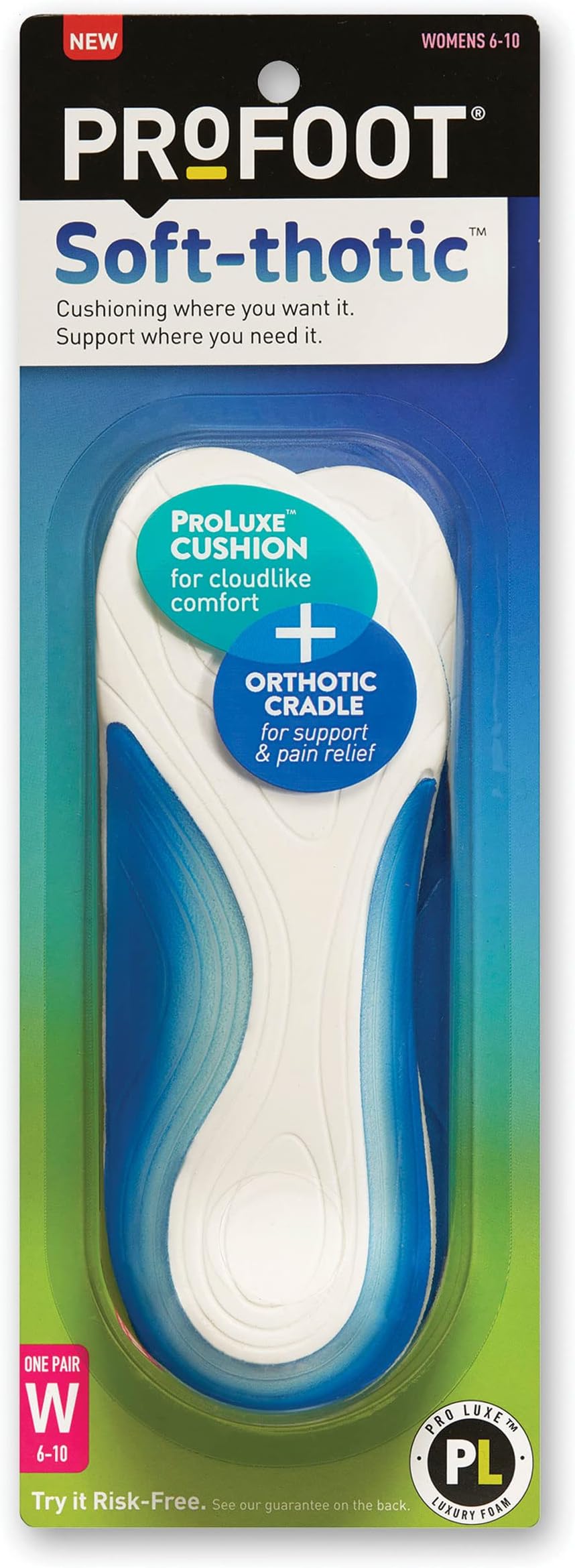 Amazon.com: PROFOOT Shoe Inserts for Women, Soft-thotic Memory Foam ...