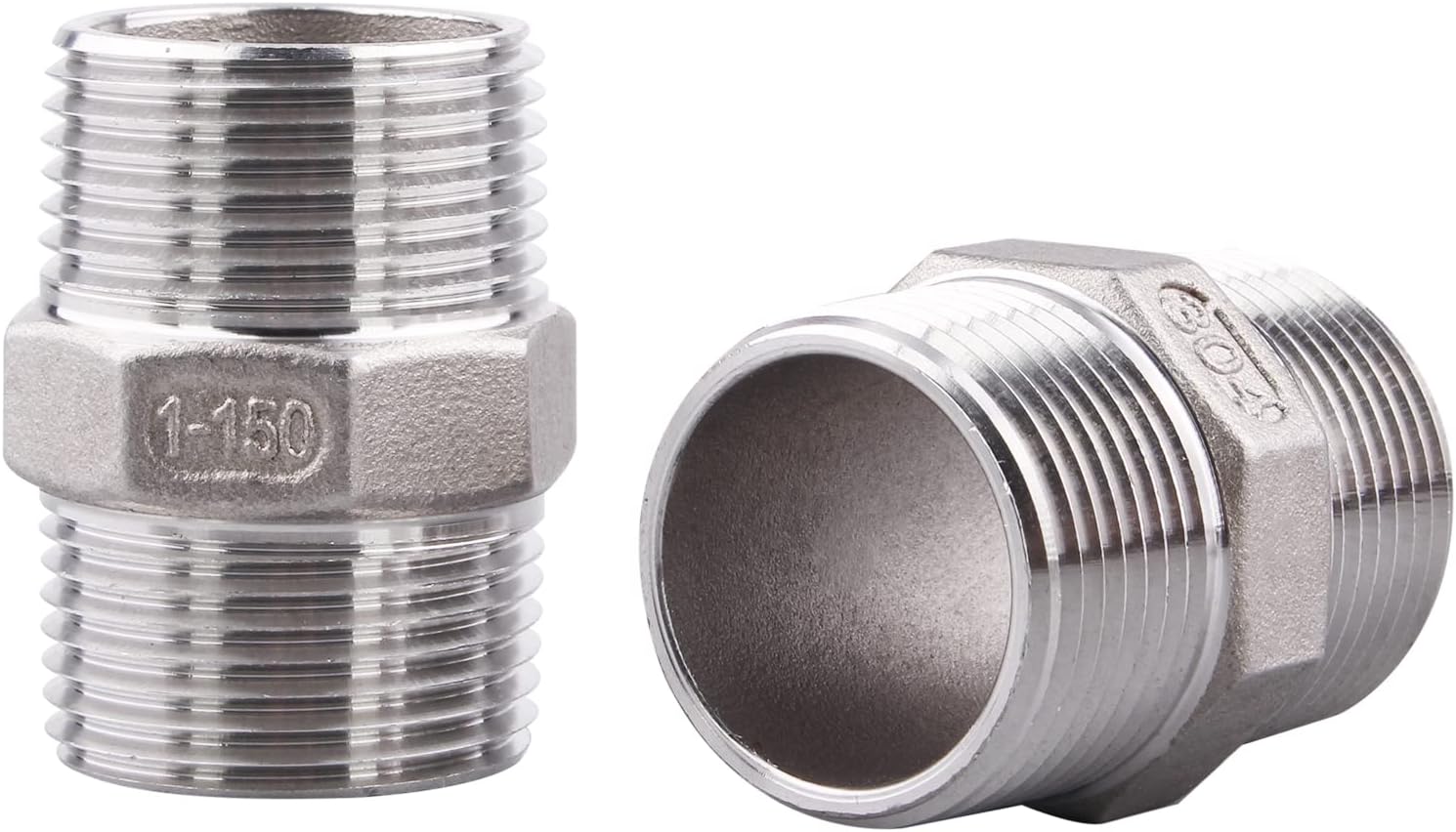 Amazon.com: Hex Nipple 1 Inch Male NPT - DERPIPE Stainless Steel 304 ...