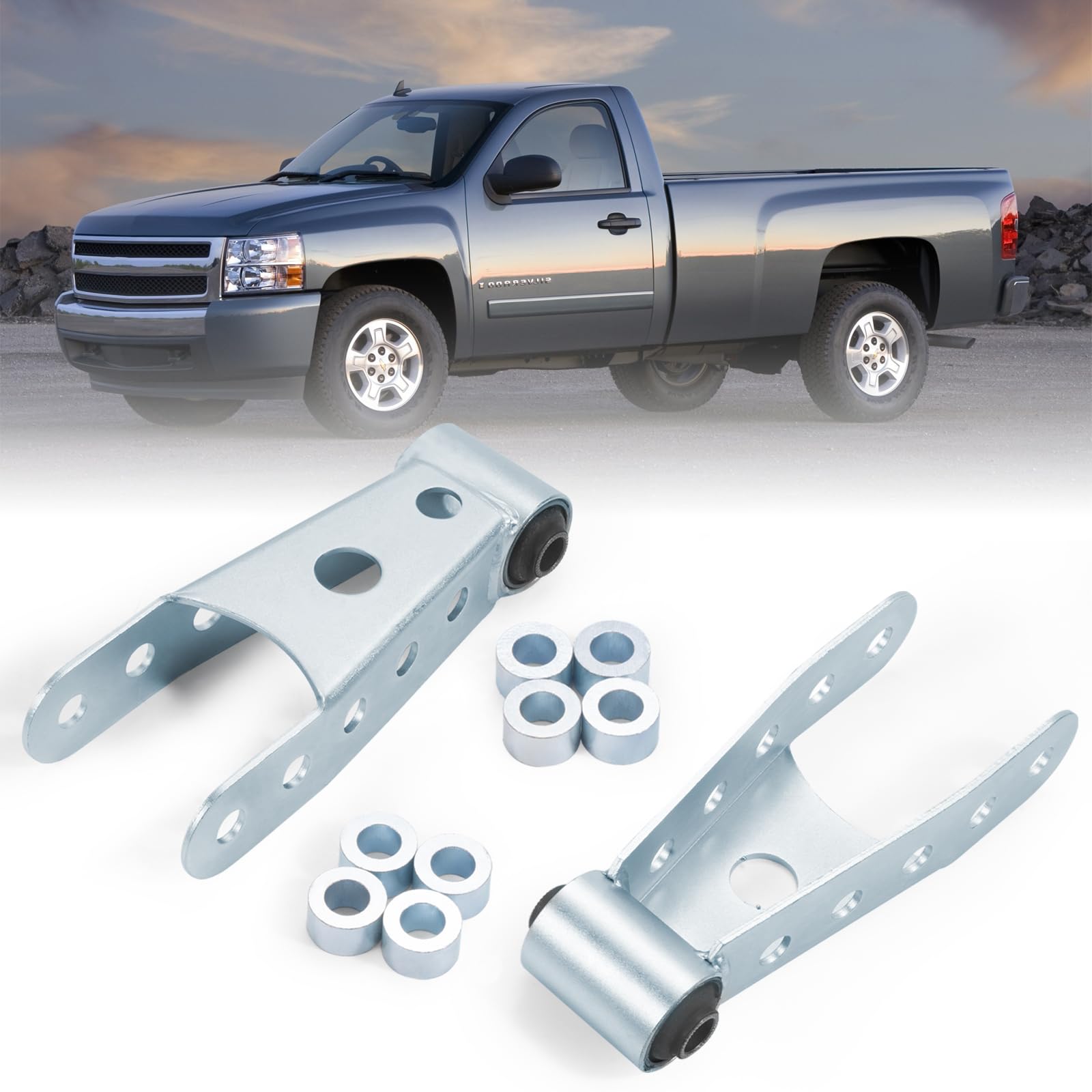 Snapklik.com : HRepair 2 Inch Suspension Rear Drop Lowering Shackles ...