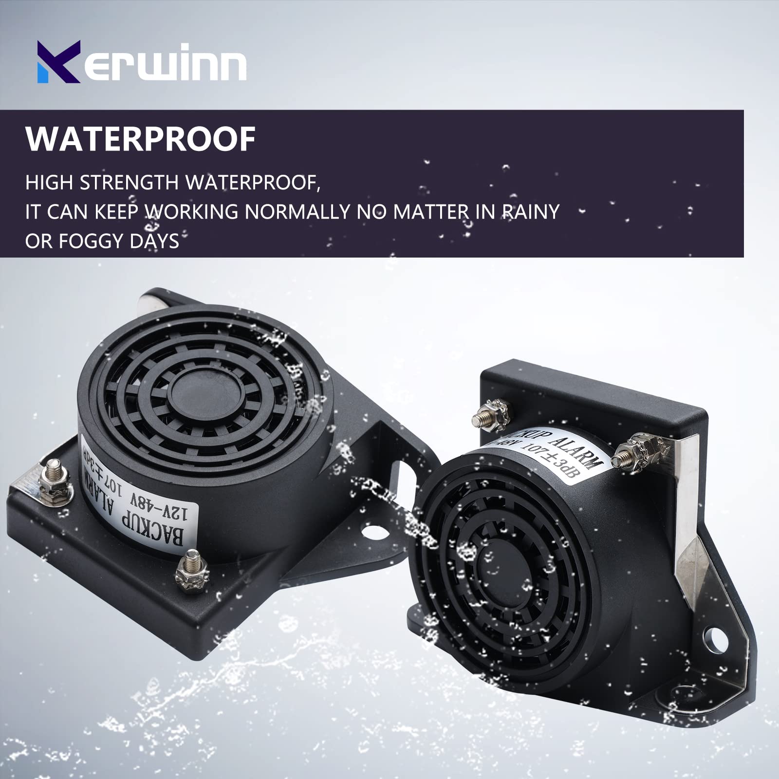 Snapklik.com : KERWINN 2PCS Backup Alarm For Trucks 12V-48V 1073DB ...