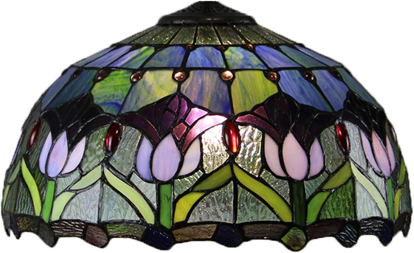 Errzom Tiffany Tulip Lamp Shade Replacement 16 Inch Wide Victorian ...