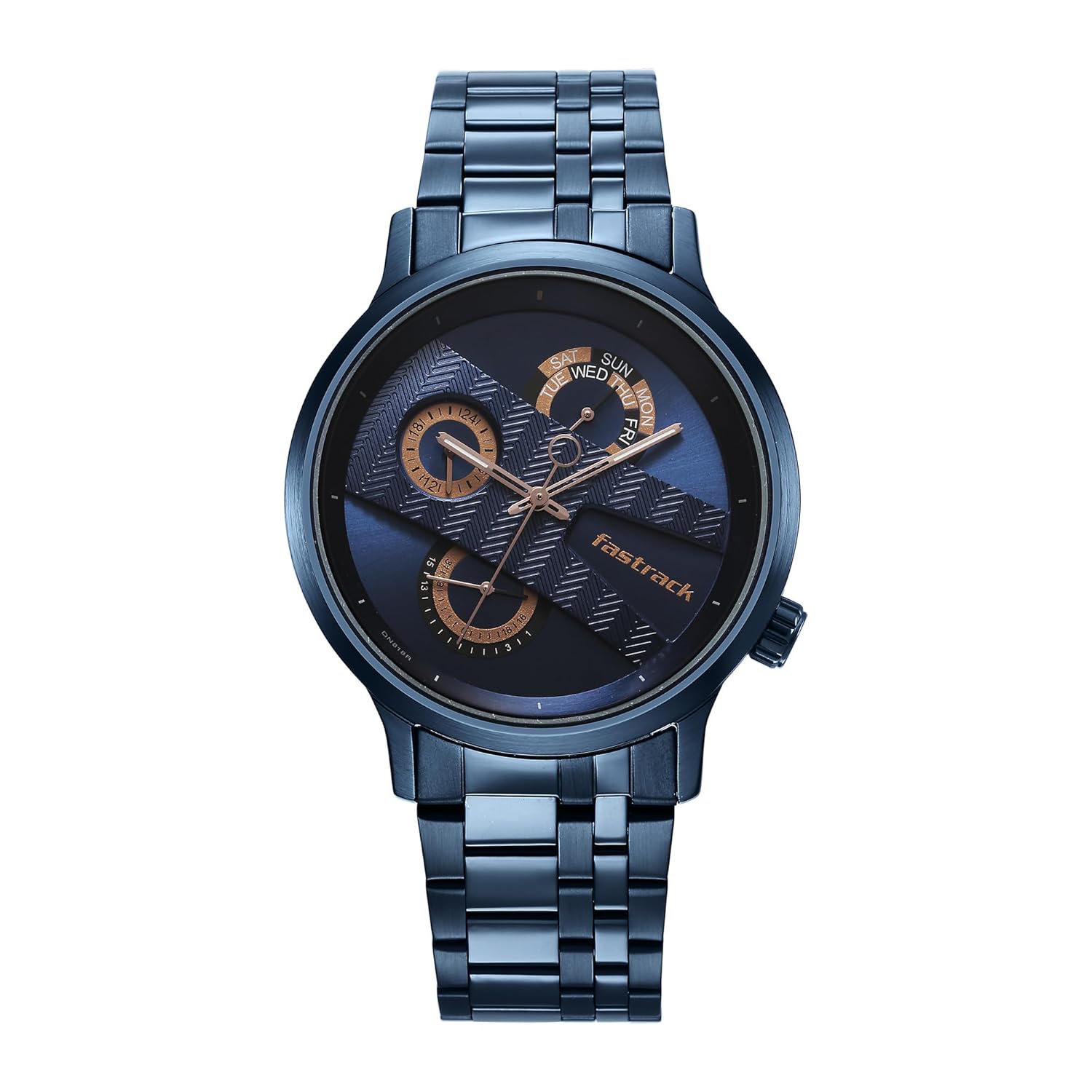 Fastrack Exuberant Quartz Multifunction Blue Dial Blue Stainless Steel ...