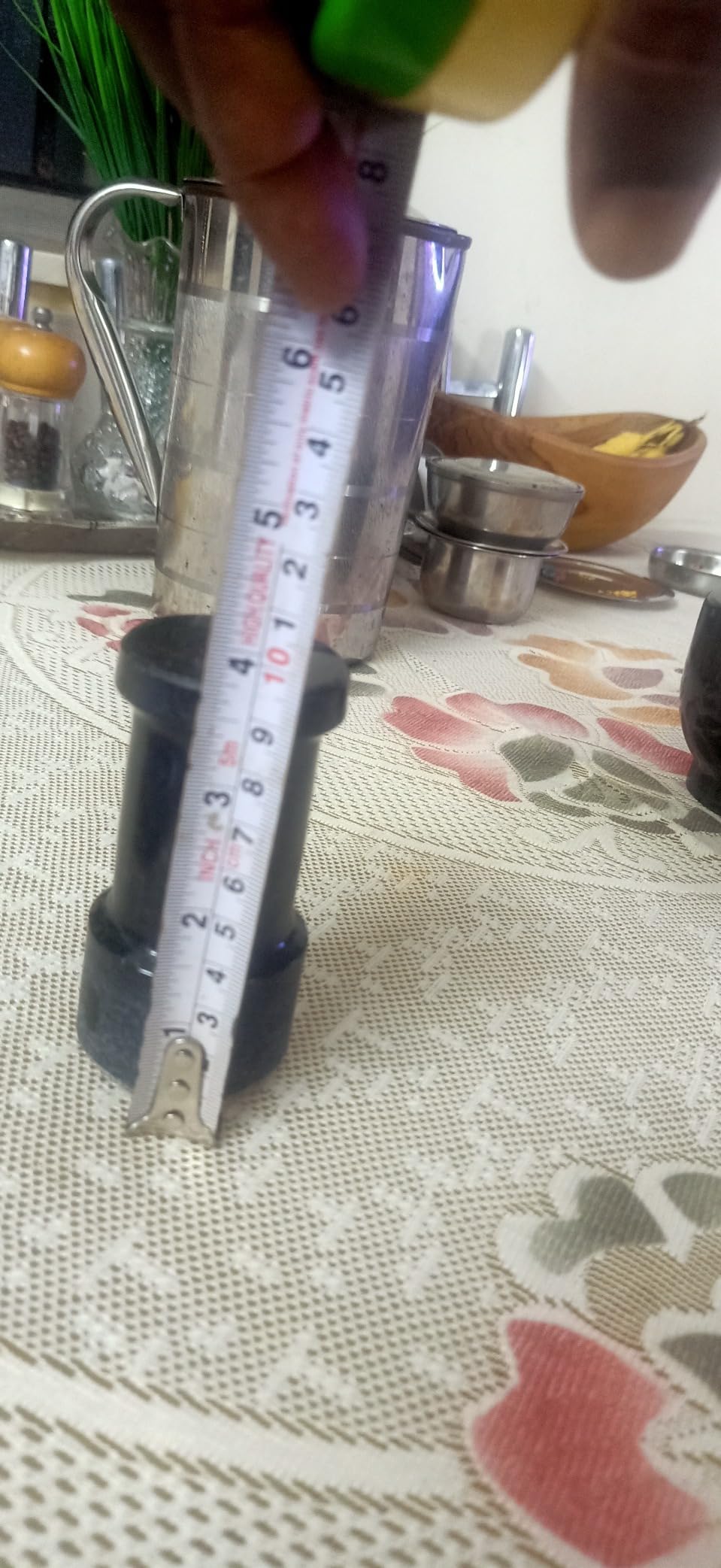 EZAHK Black Granite Stone Mortar and Pestle Set for Spices, Okhli ...