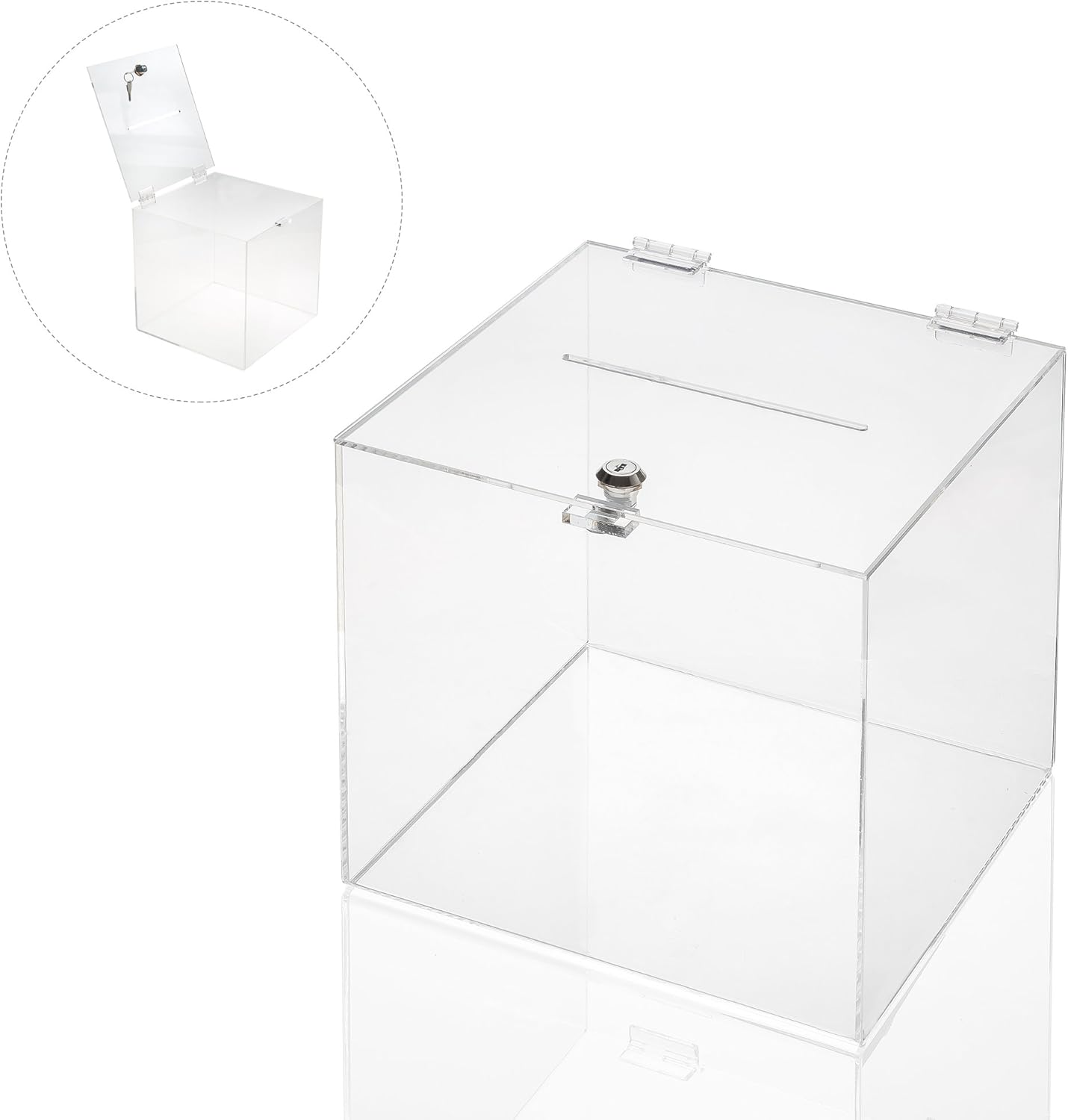 EH Design Spendenbox mit Schloss 20 x 20 x 20 cm I Hochwertige ...