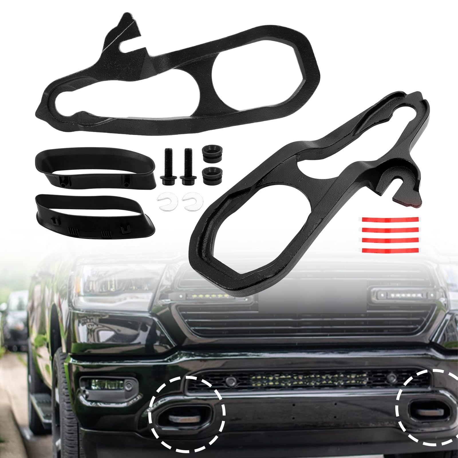 New Heavy Duty Front Car Front Forged Tow Hooks Compatible with 2019 ...