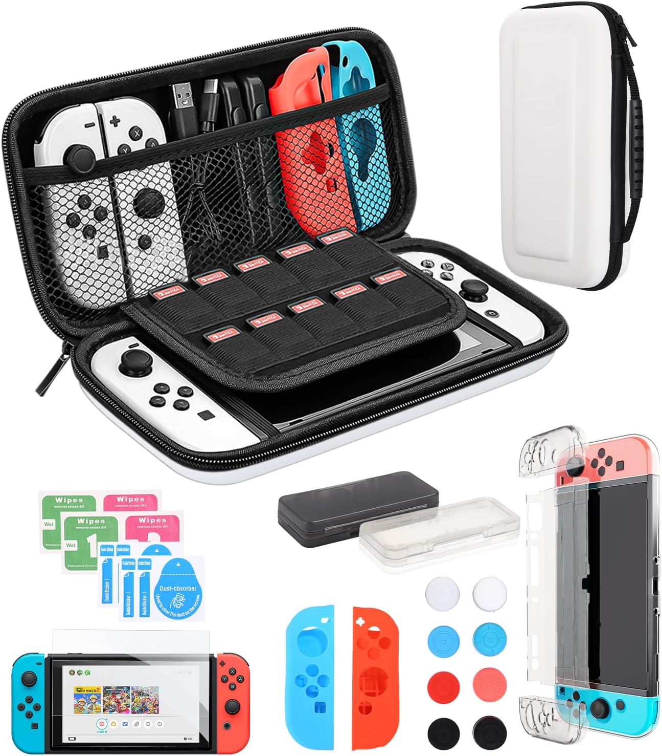 iAmer Kit 11 in 1 Accessori per Nintendo Switch, Custodia per Nintendo ...
