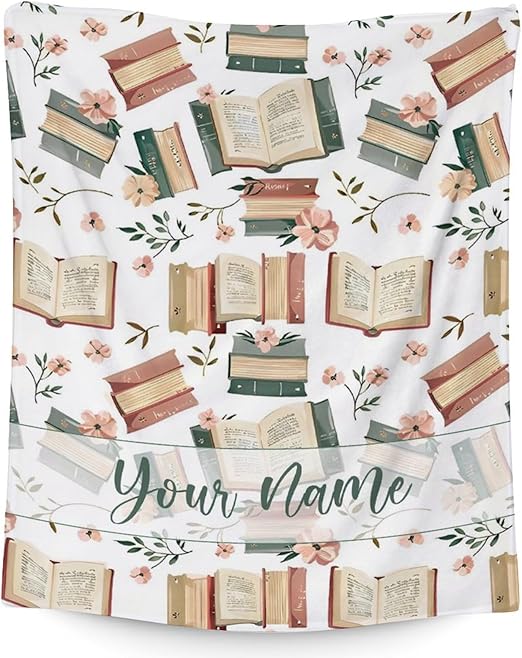 Amazon.com: Custom Book Lovers Gifts Blanket, Reading Blanket for Kids ...